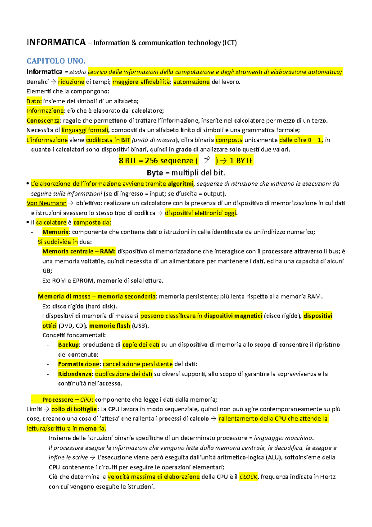Informatica umanistica - INFORMATICA Information communication ...