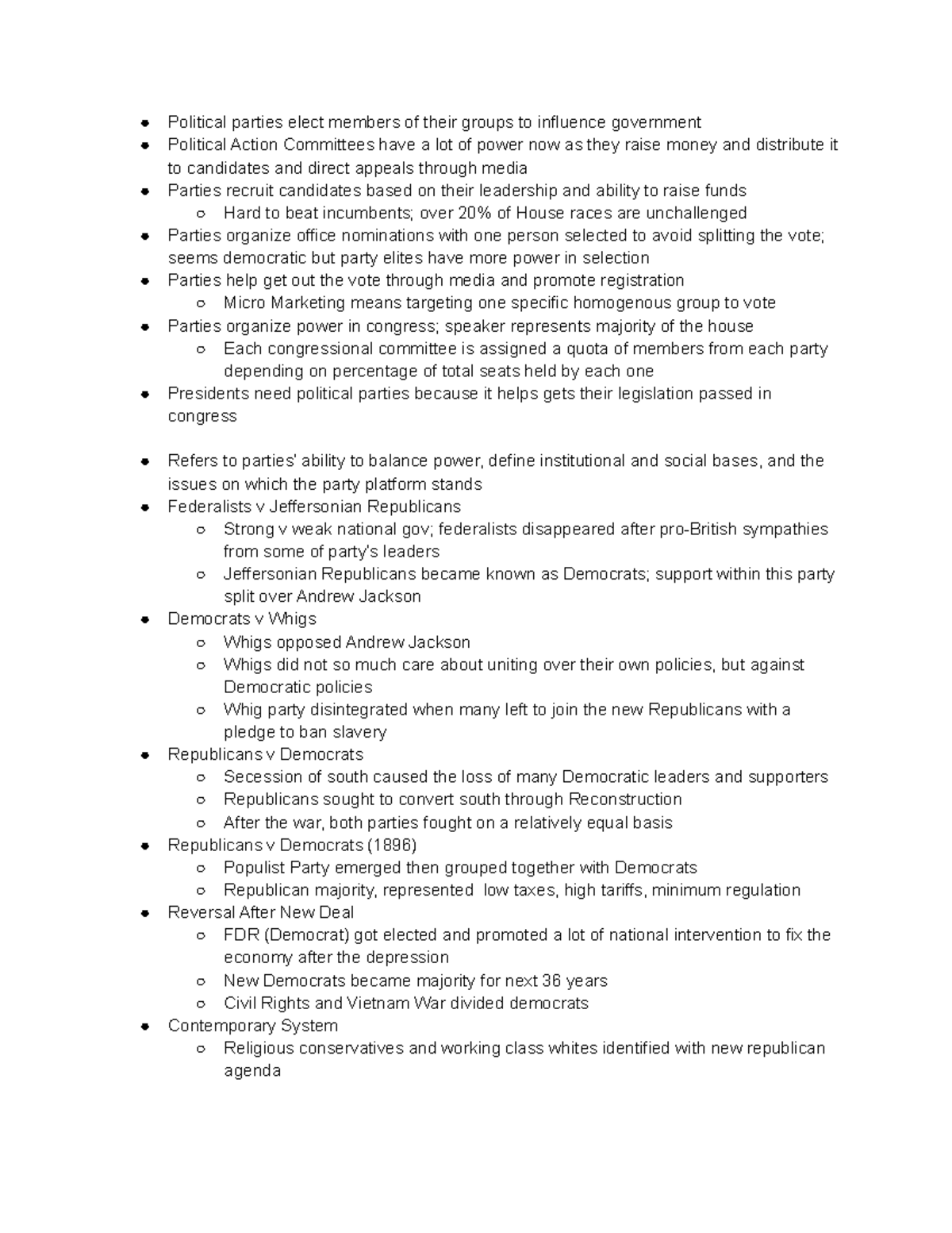 Political Parties, Participation, and Elections - Political parties ...