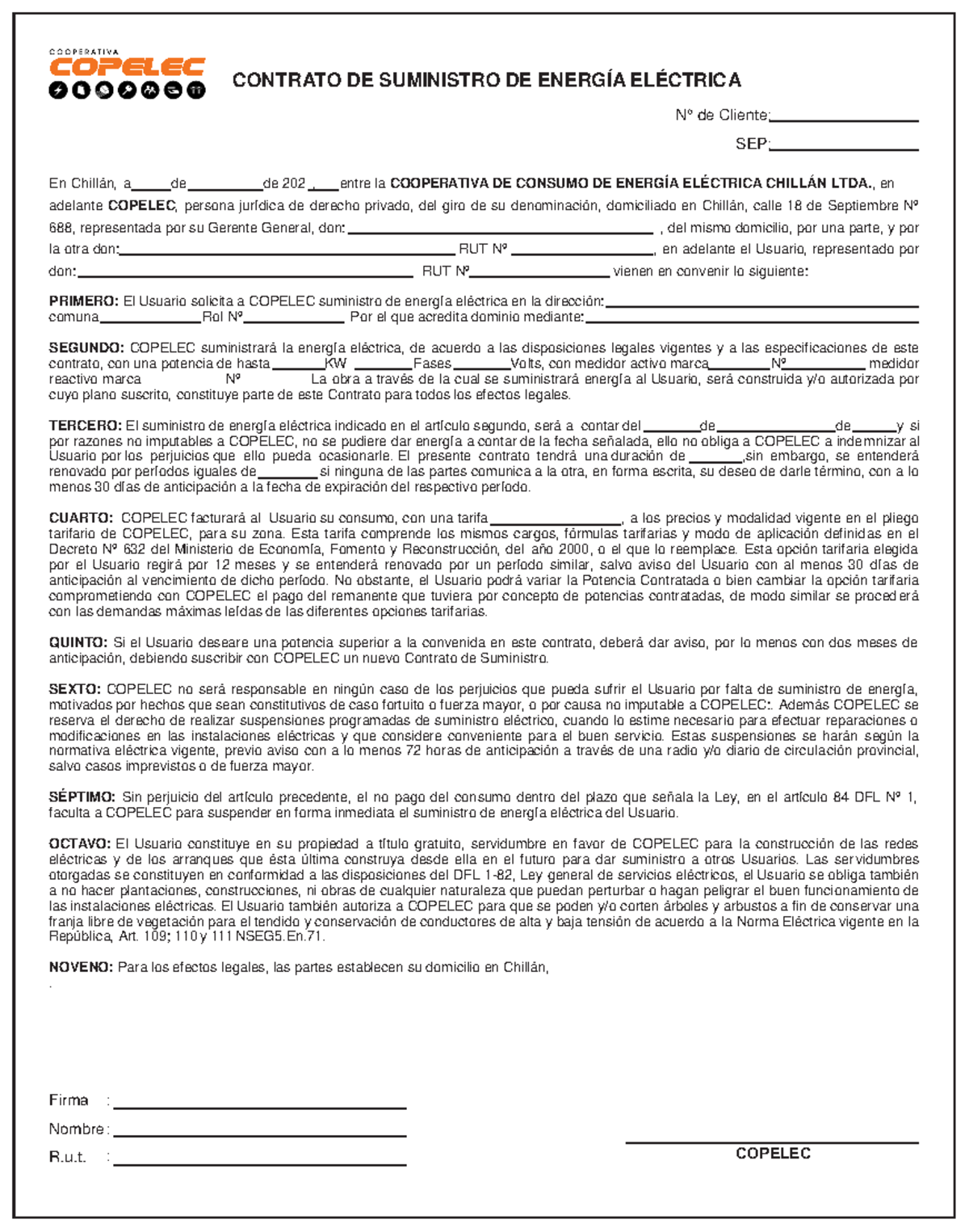 03 Copelec Contrato Suministro 2021 - CONTRATO DE SUMINISTRO DE ENERGÍA ...