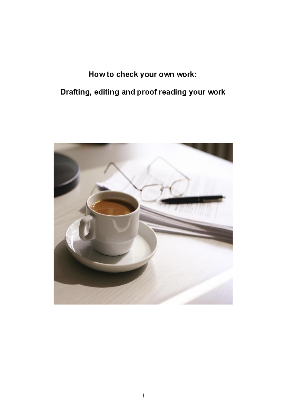 Writing Guide: How to check your work - Work Placement - How to check ...