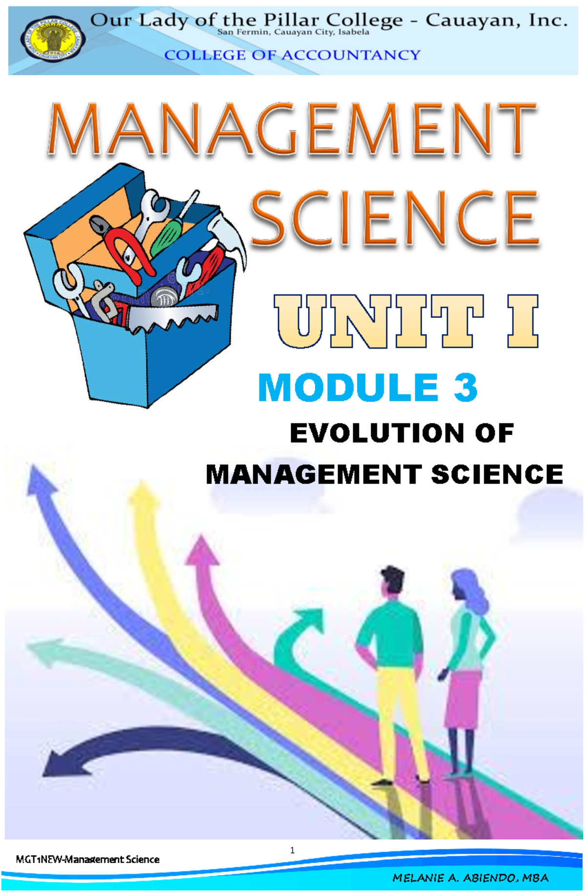 MGT Module 3 - Lecture notes 3 - 1 MGT 1 NEW-Management Science MODULE ...