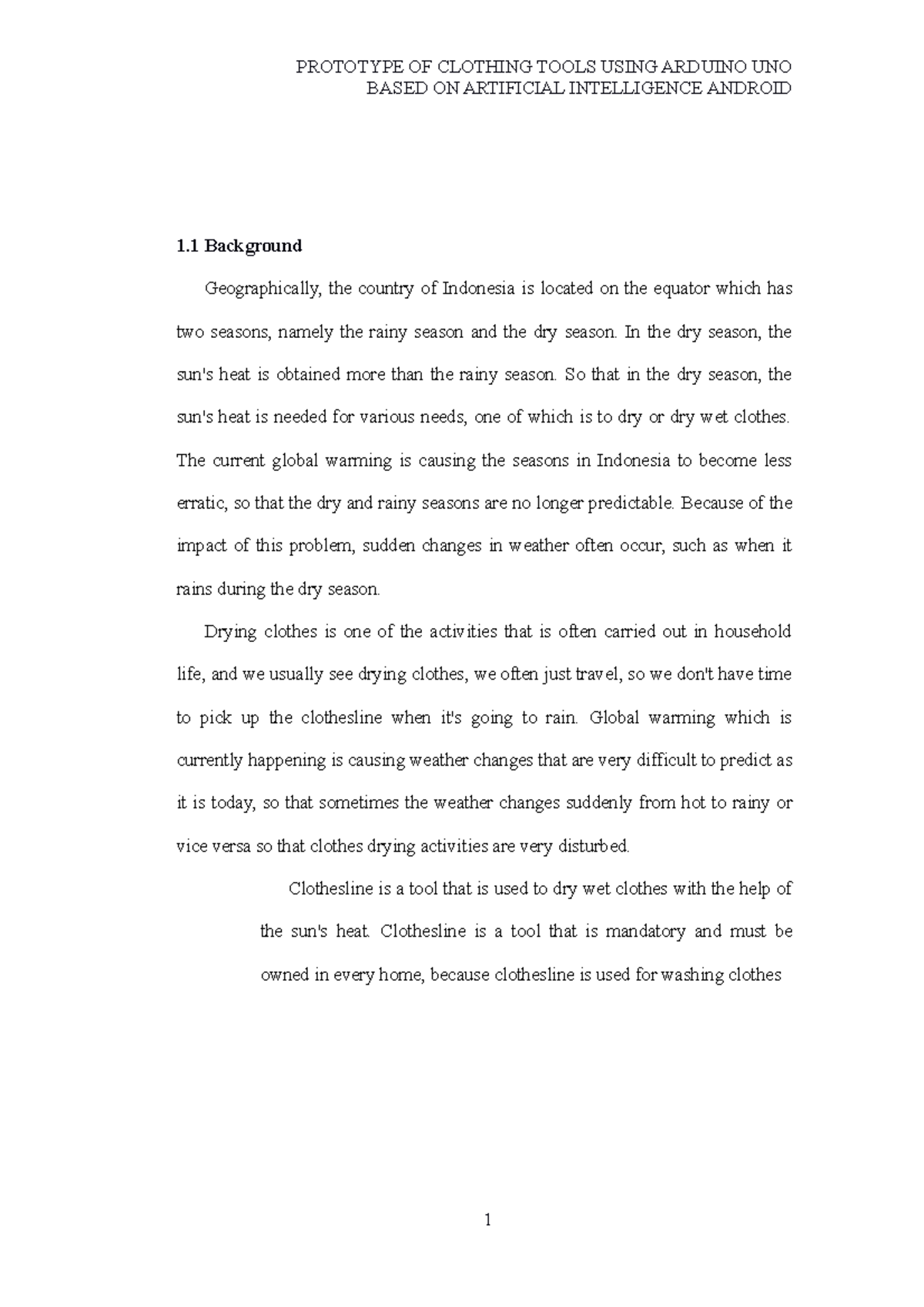 Prototype OF Clothing Tools Using Arduino UNO Based ON Artificial ...