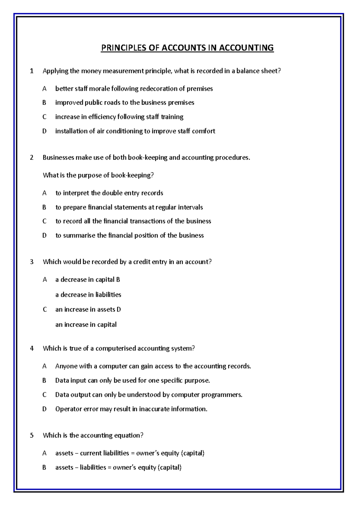 Principles OF Accounts IN Accounting - PRINCIPLES OF ACCOUNTS IN ...