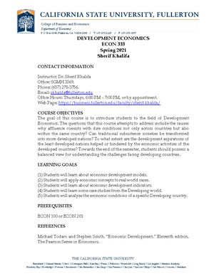 ECON 333 - Problem Set 2 - Development Economics Problem Set 2 Sherif ...