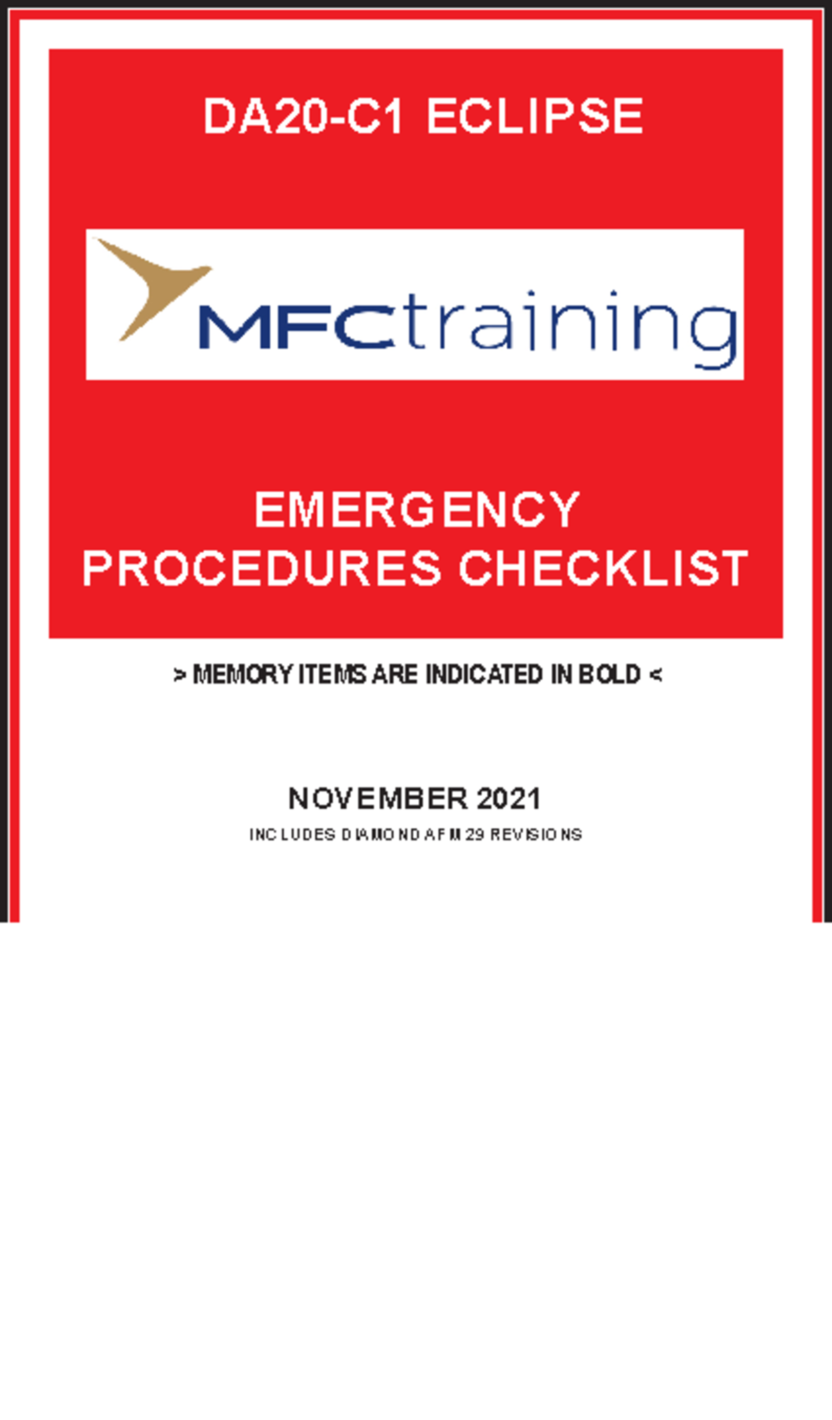 C1 Crit Emerg Checklist - DA20-C1 EClipsE EmErgEnCy proCEDurEs ...