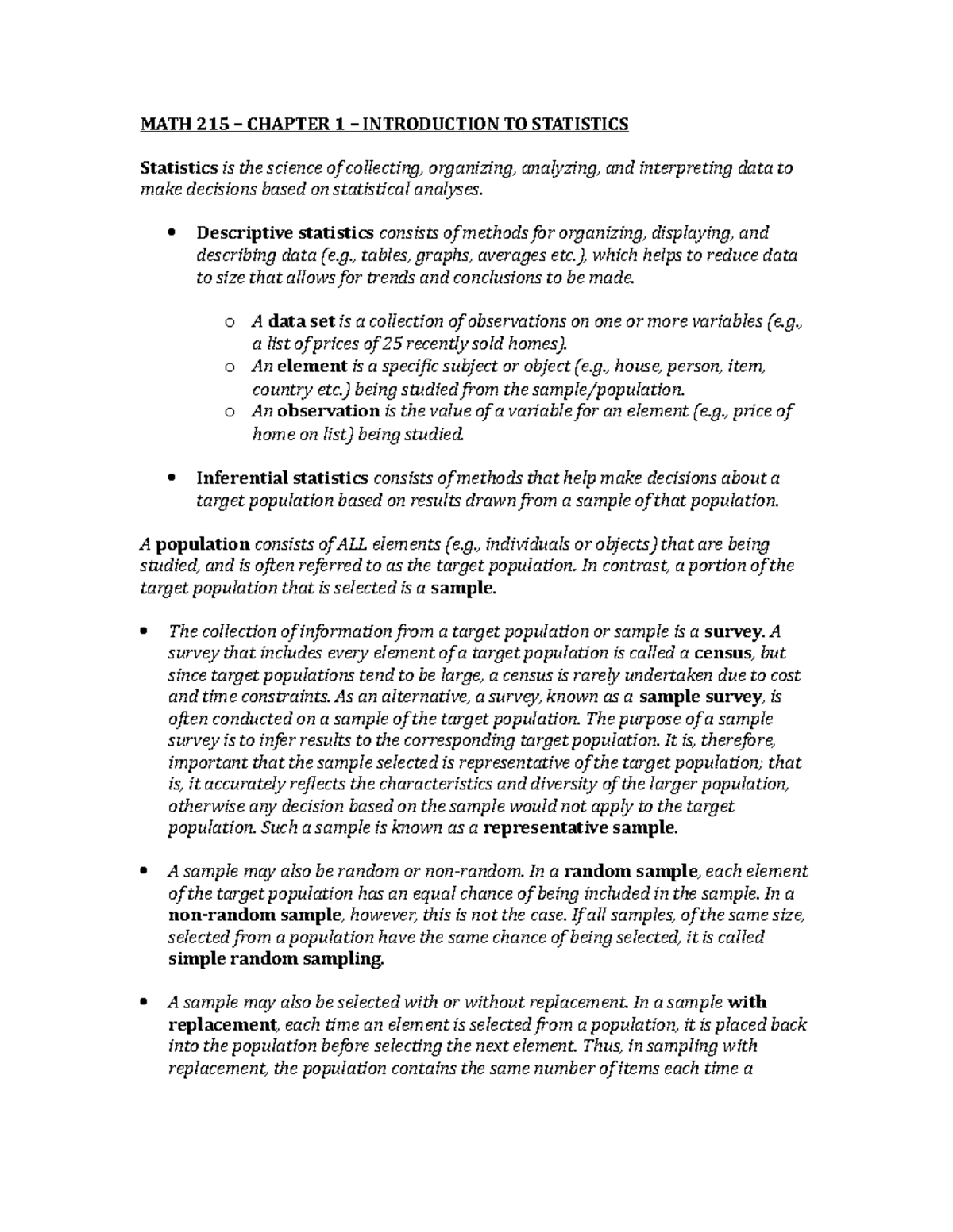 MATH 215 – Chapter 1 - MATH 215 – CHAPTER 1 – INTRODUCTION TO ...