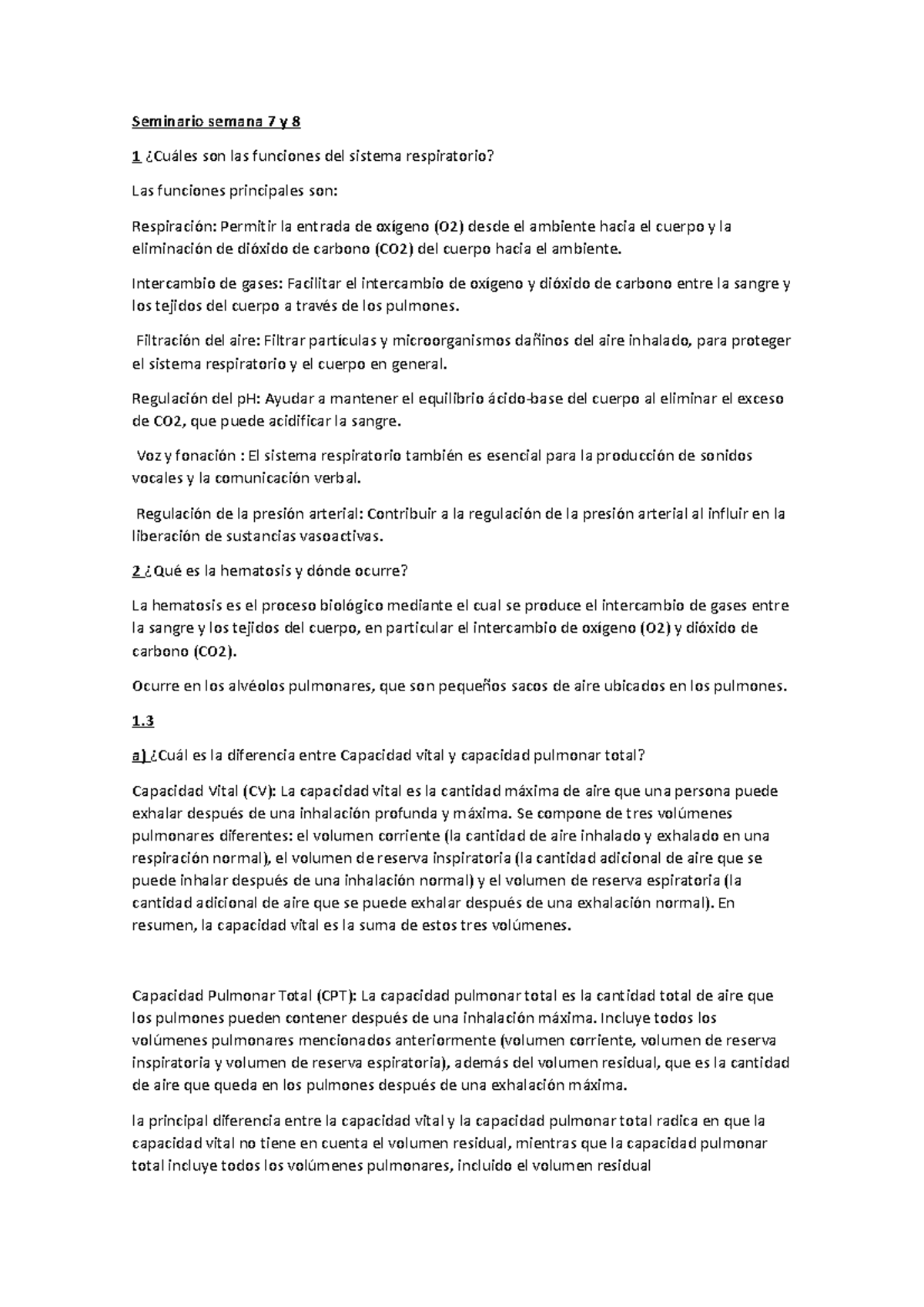 Seminario Semana 7 Y 8 Resumen De Preguntas Y Respuestas De La Guia