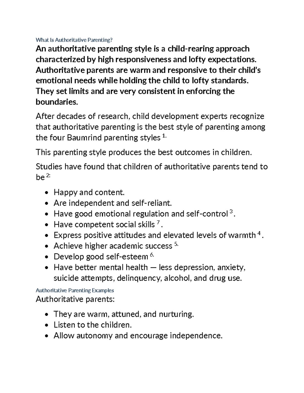 Authoritative Parenting Notes - What Is Authoritative Parenting? An ...