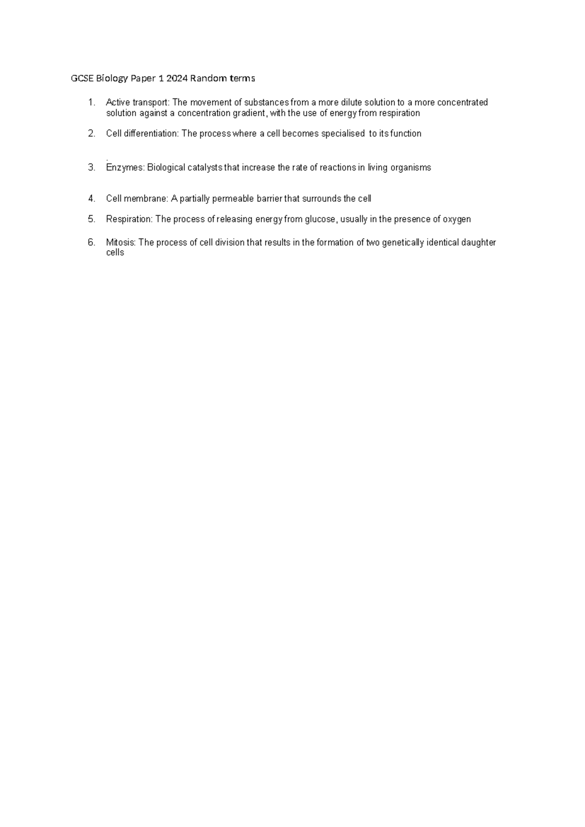 Gcse help biology - Science help - GCSE Biology Paper 1 2024 Random ...