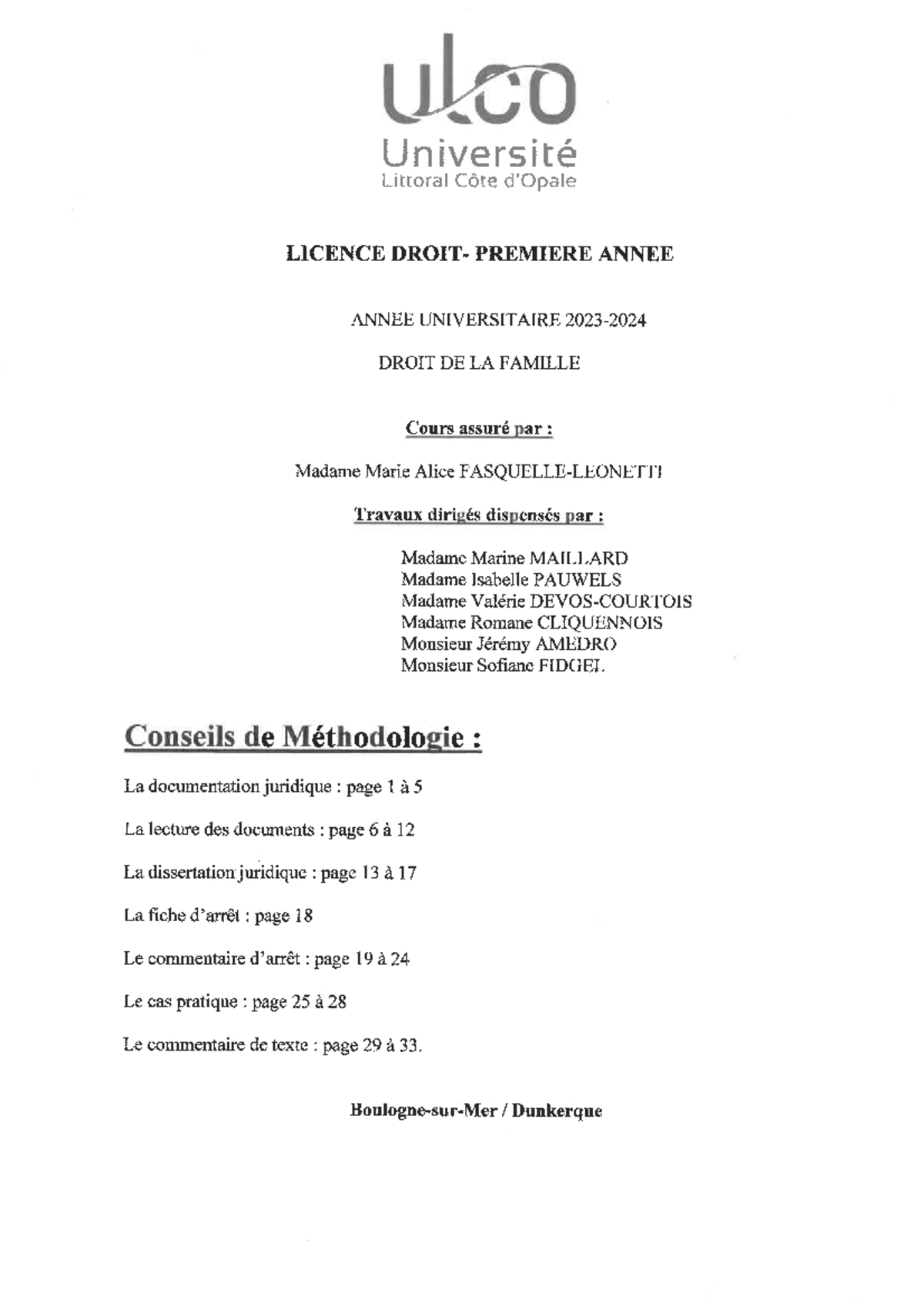 Méthodologie - Introduction au droit - Studocu