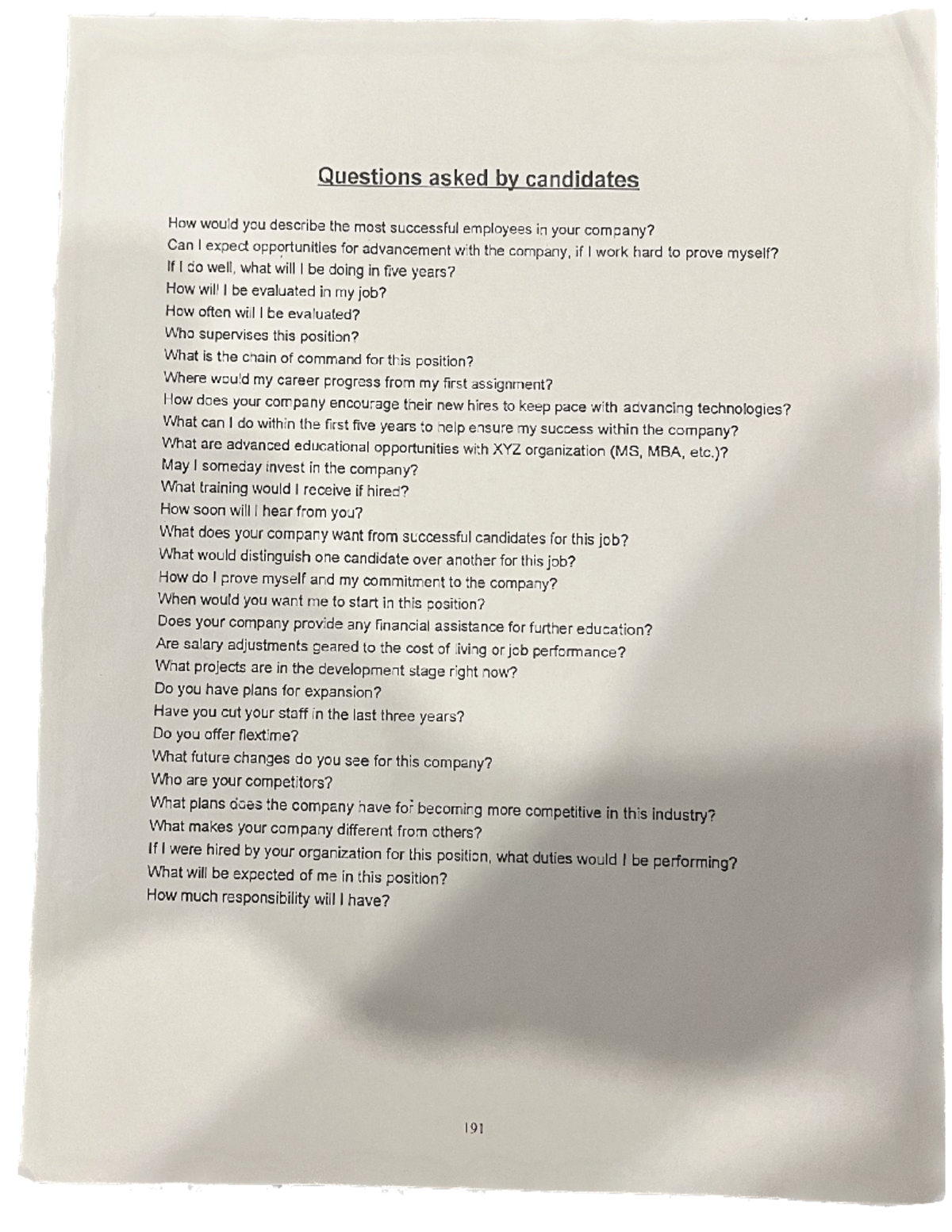 ENCS 282 - Job interview questions - ENCS 282 - Studocu