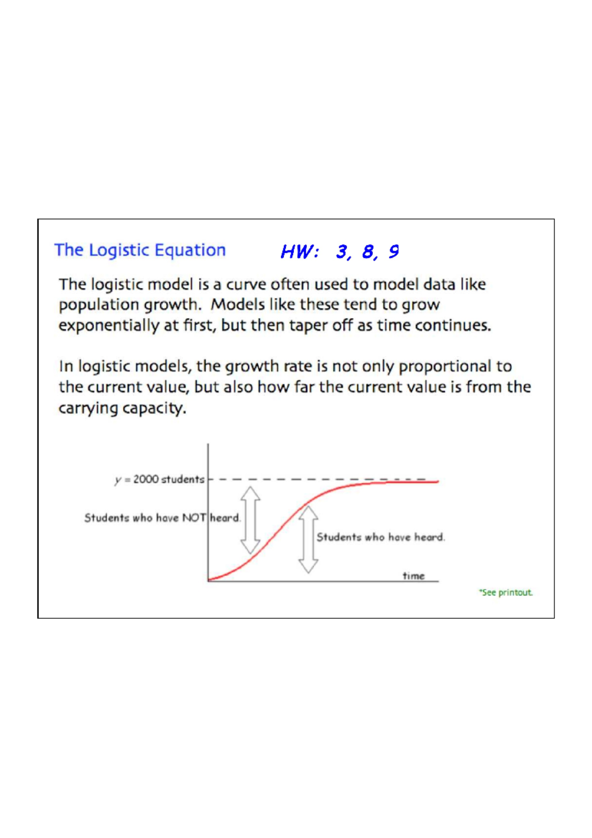 Bc logistic equation notes - Anglais - Studocu