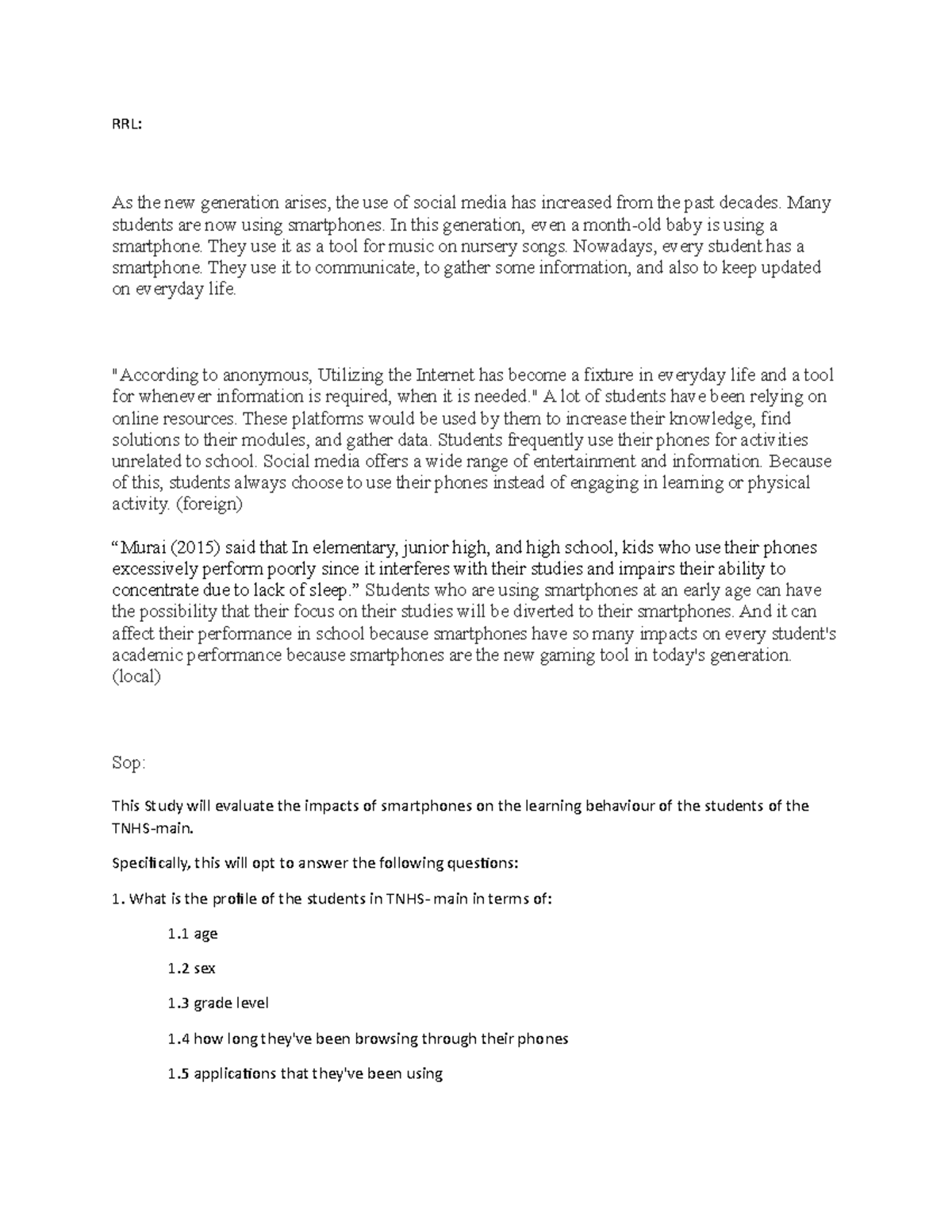 Pr2. rrl - Lecture - RRL: As the new generation arises, the use of ...