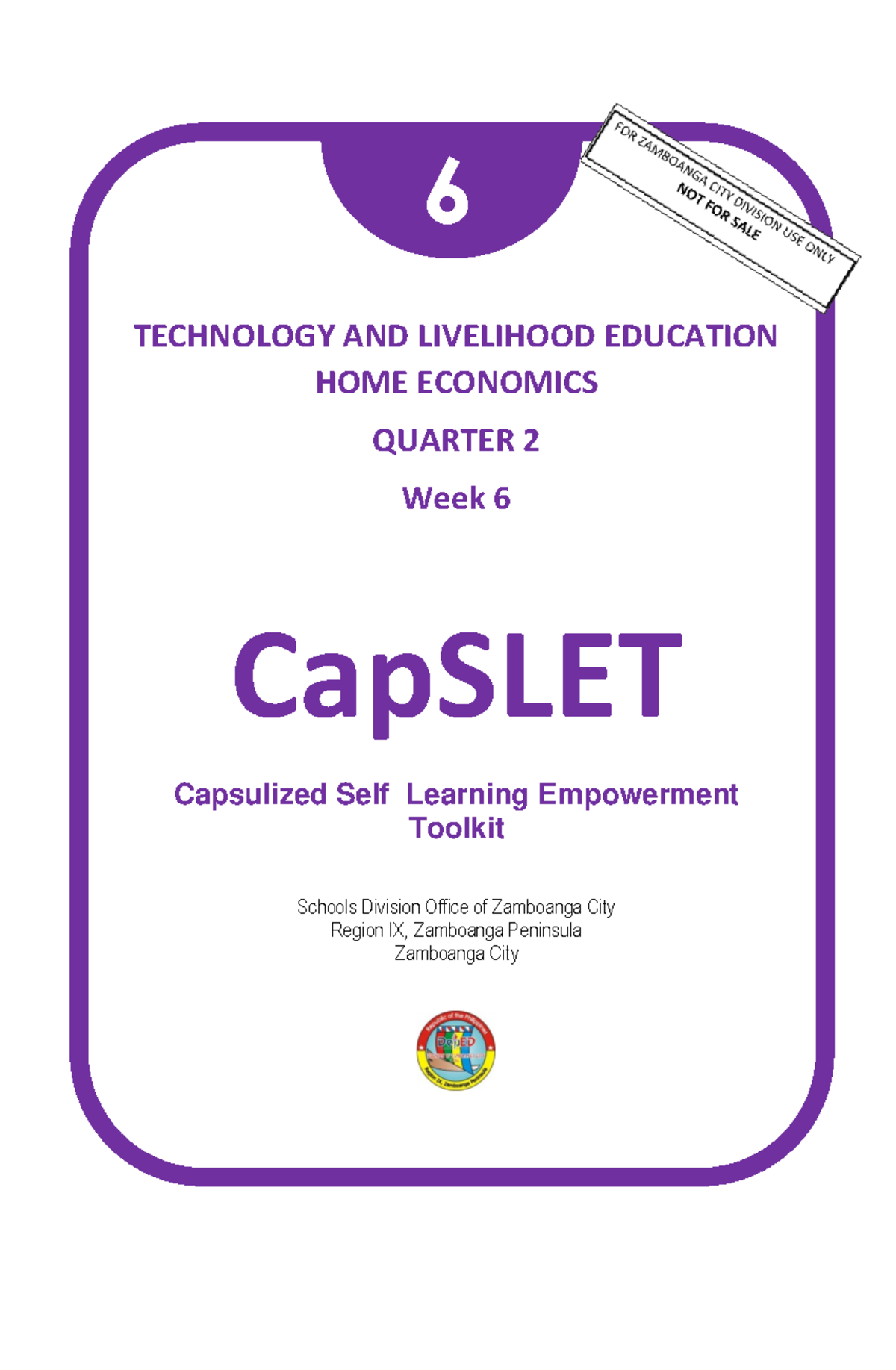 HE - week 6 - Module for TLE - TECHNOLOGY AND LIVELIHOOD EDUCATION HOME ...