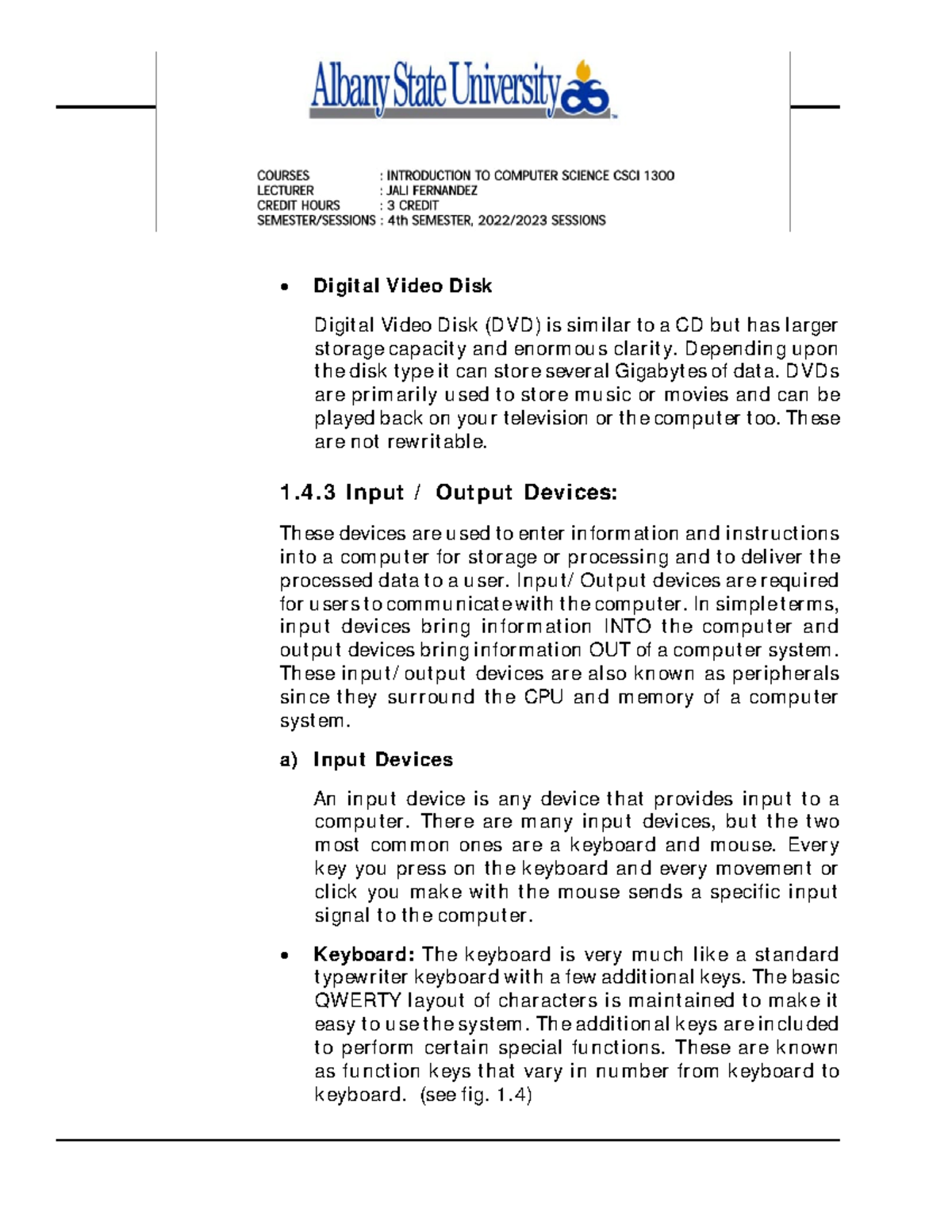 CSCI 1300 Introdution TO Computer Science Chapters-2 - Digital Video ...