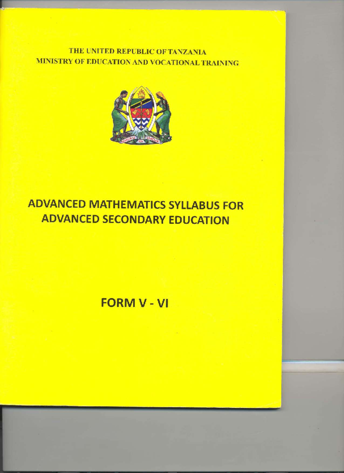 Advance Mathematics Form 5 and form 6 - Computer Engineering - Studocu