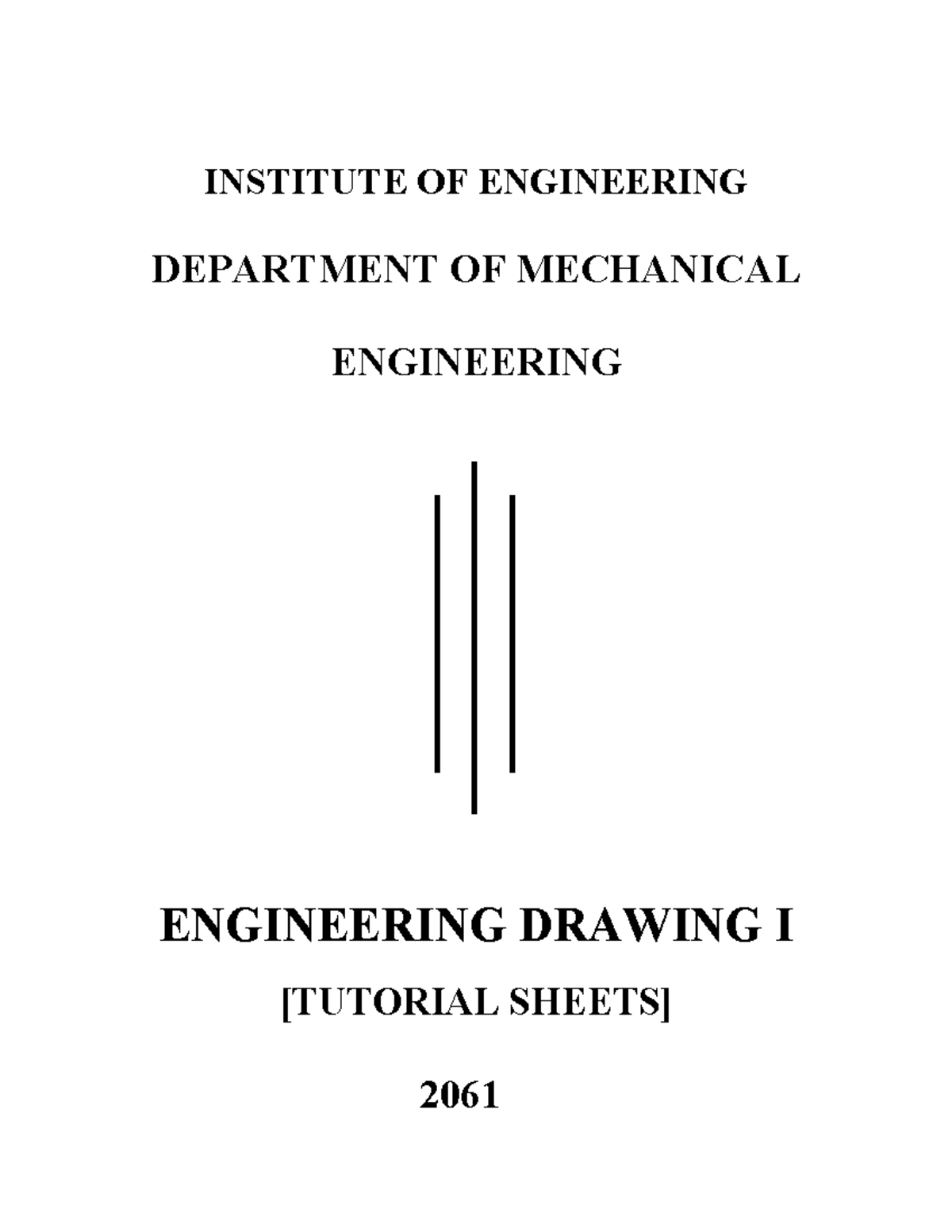 Engineering Drawing Tutorials Sheets Study Notes Nepal - INSTITUTE OF ...