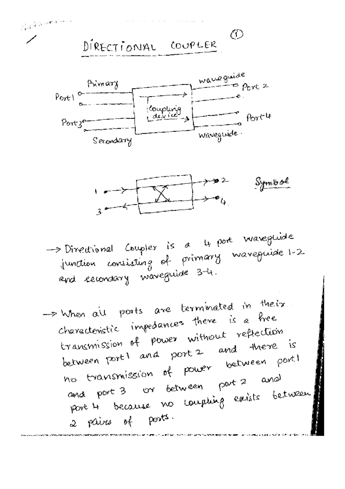 Directional coupler - lec notes - Microwave Engineering - Studocu