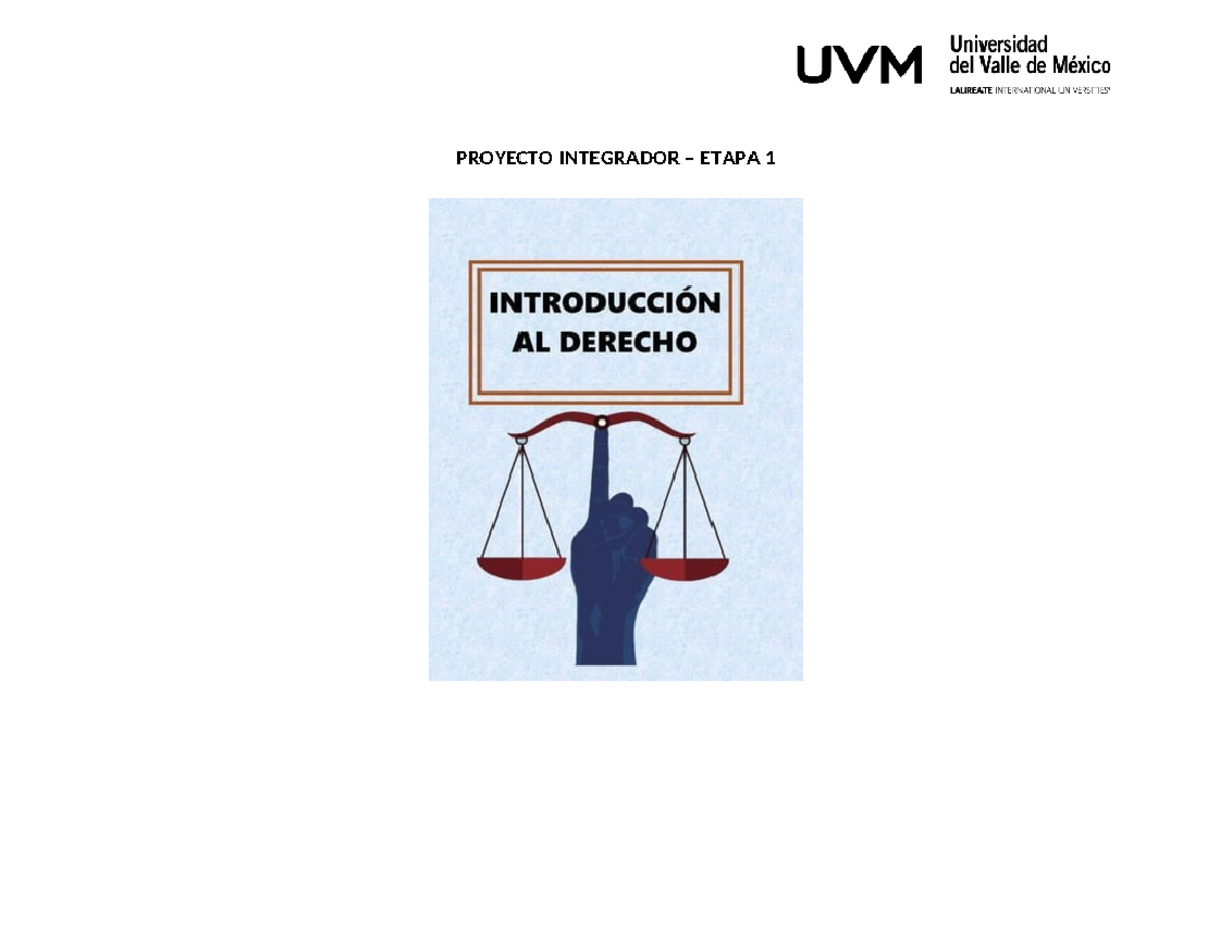 Proyecto integrador etapa 1 conceptoos juridicos fundamentales - PROYECTO INTEGRADOR – ETAPA ...