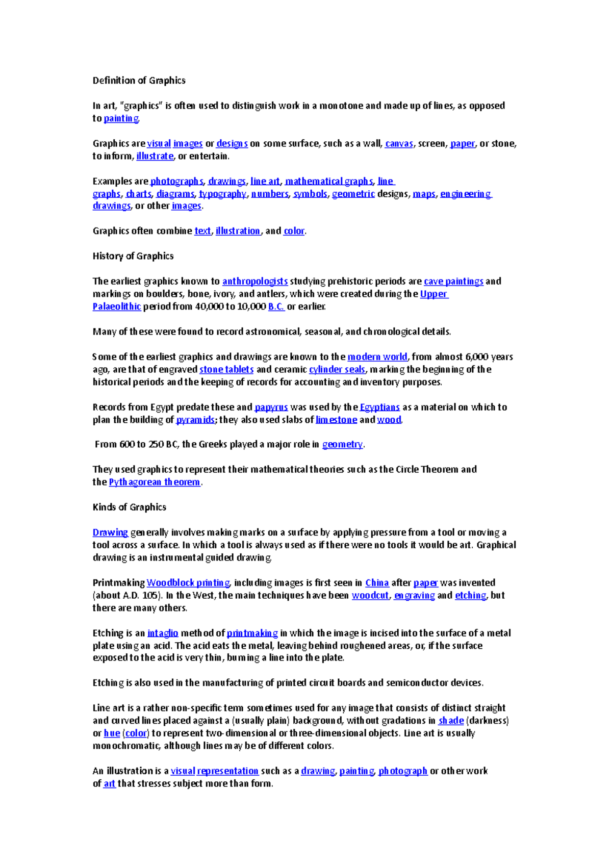 Graphics Fundamentals - Definition of Graphics In art, "graphics" is ...