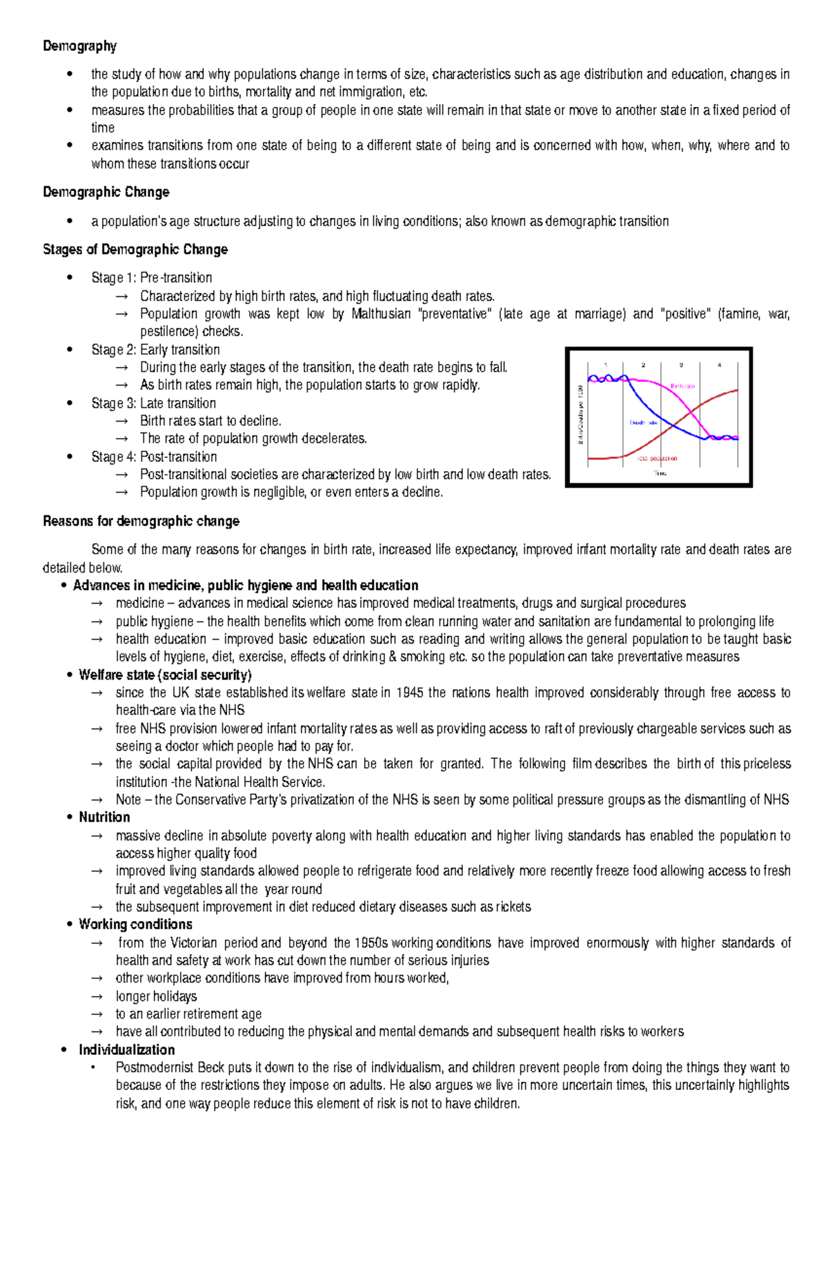 Handout - Demography the study of how and why populations change in ...