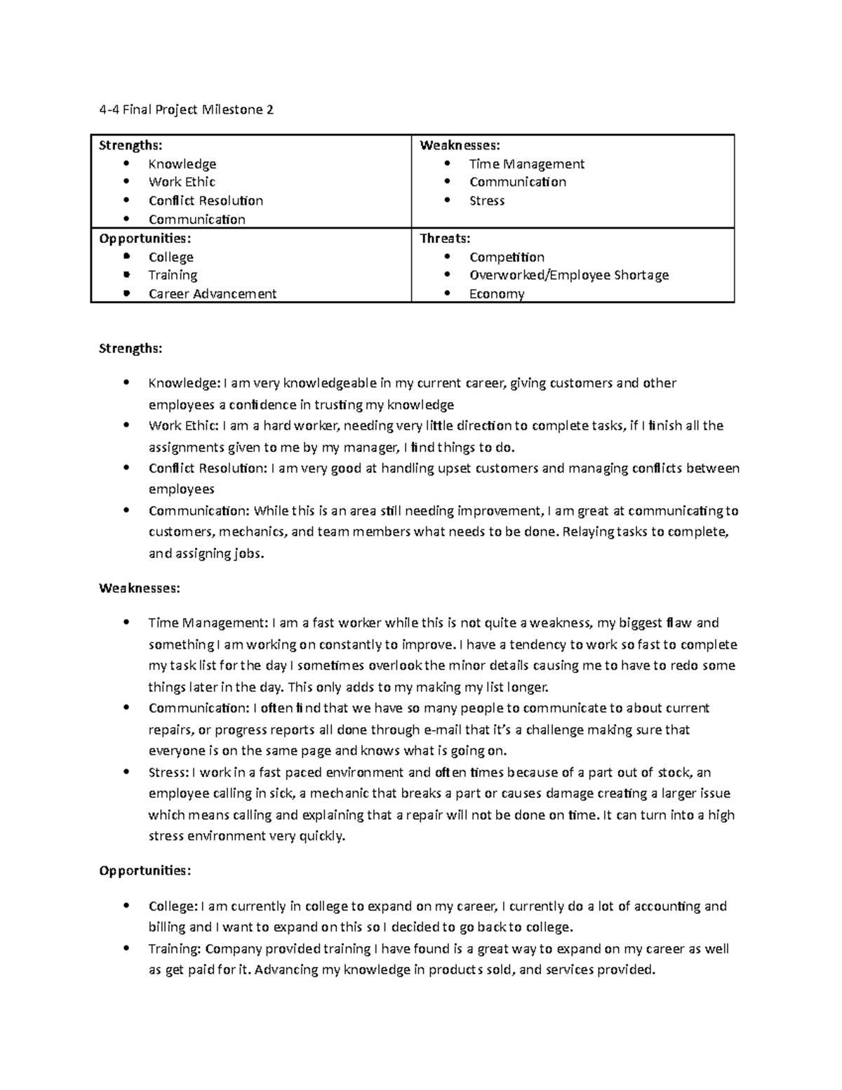 4-4 Milestone - 4-4 Final Project Milestone 2 Strengths: Knowledge Work ...