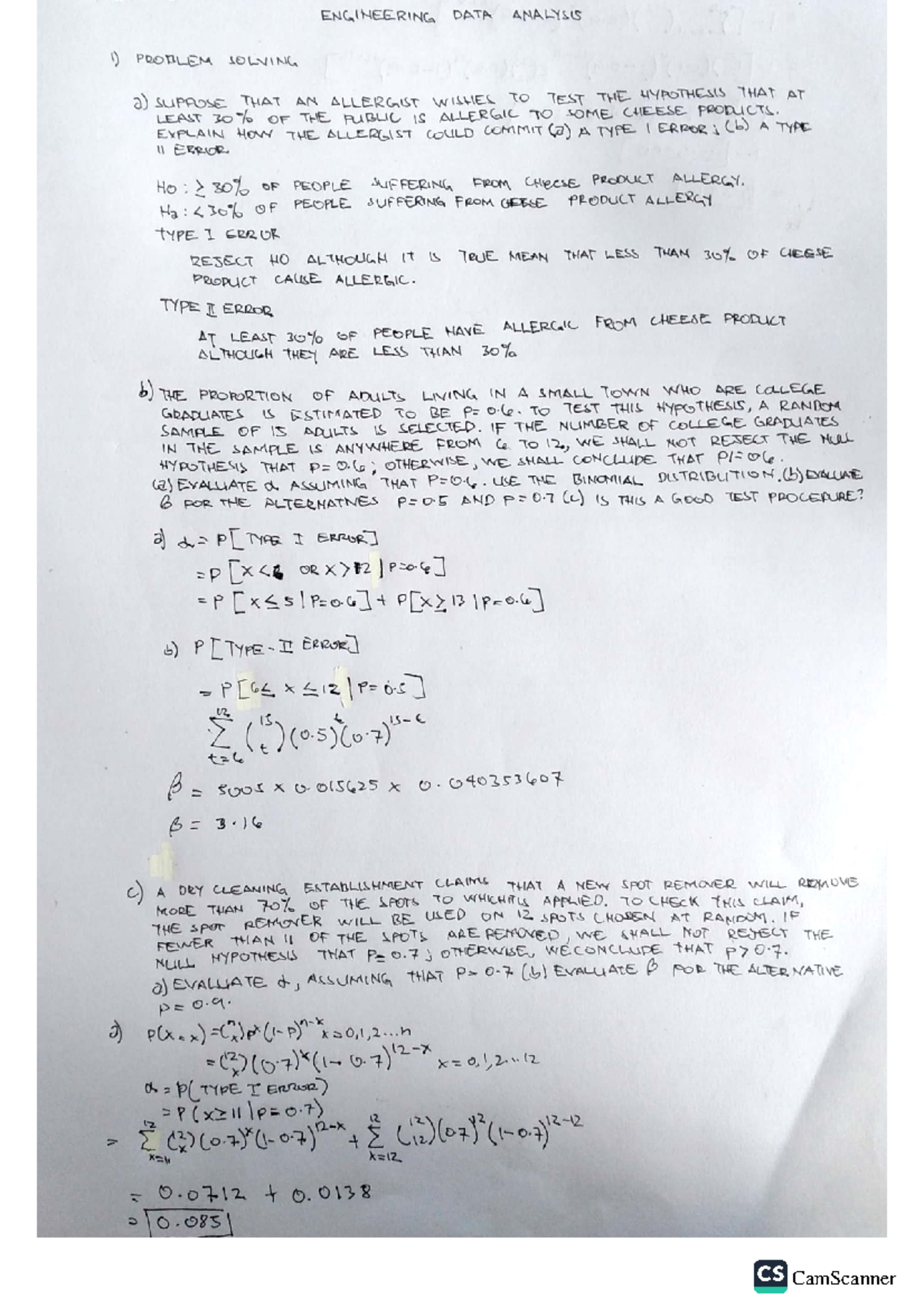 Engineering data and analysis - Bachelor of Electronics and ...