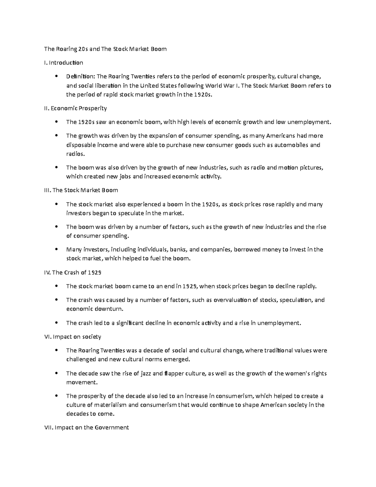 The Roaring 20s and The Stock Market Boom - Introduction Definition ...