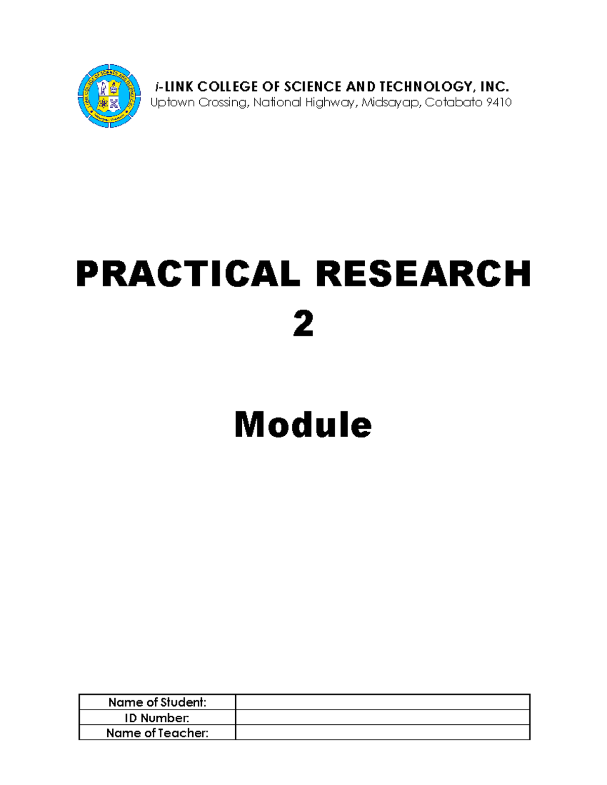 PR2 Module 12 - nothing - ####### 22222PPPPPPPPRRESEARCH 2 i-LINK ...