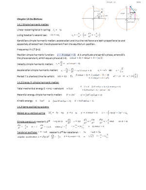 Basic Physics Formula Sheet - PHYS1101 - Studocu