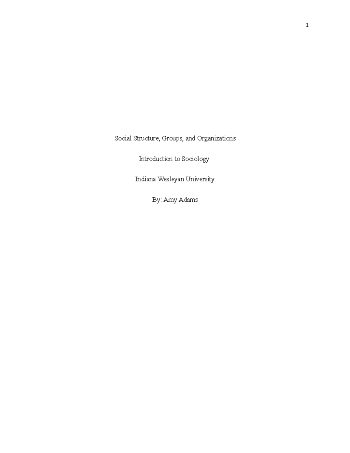 2.3 Essay - apa style paper for the second week of class. - Social ...