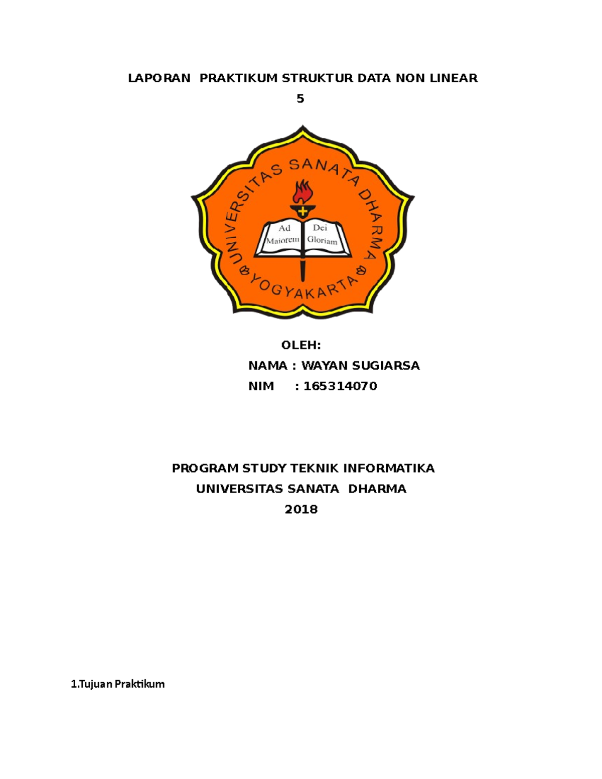 Laporan Praktikum Struktur DATA NON Linear Graph - Teknik elektro - Studocu