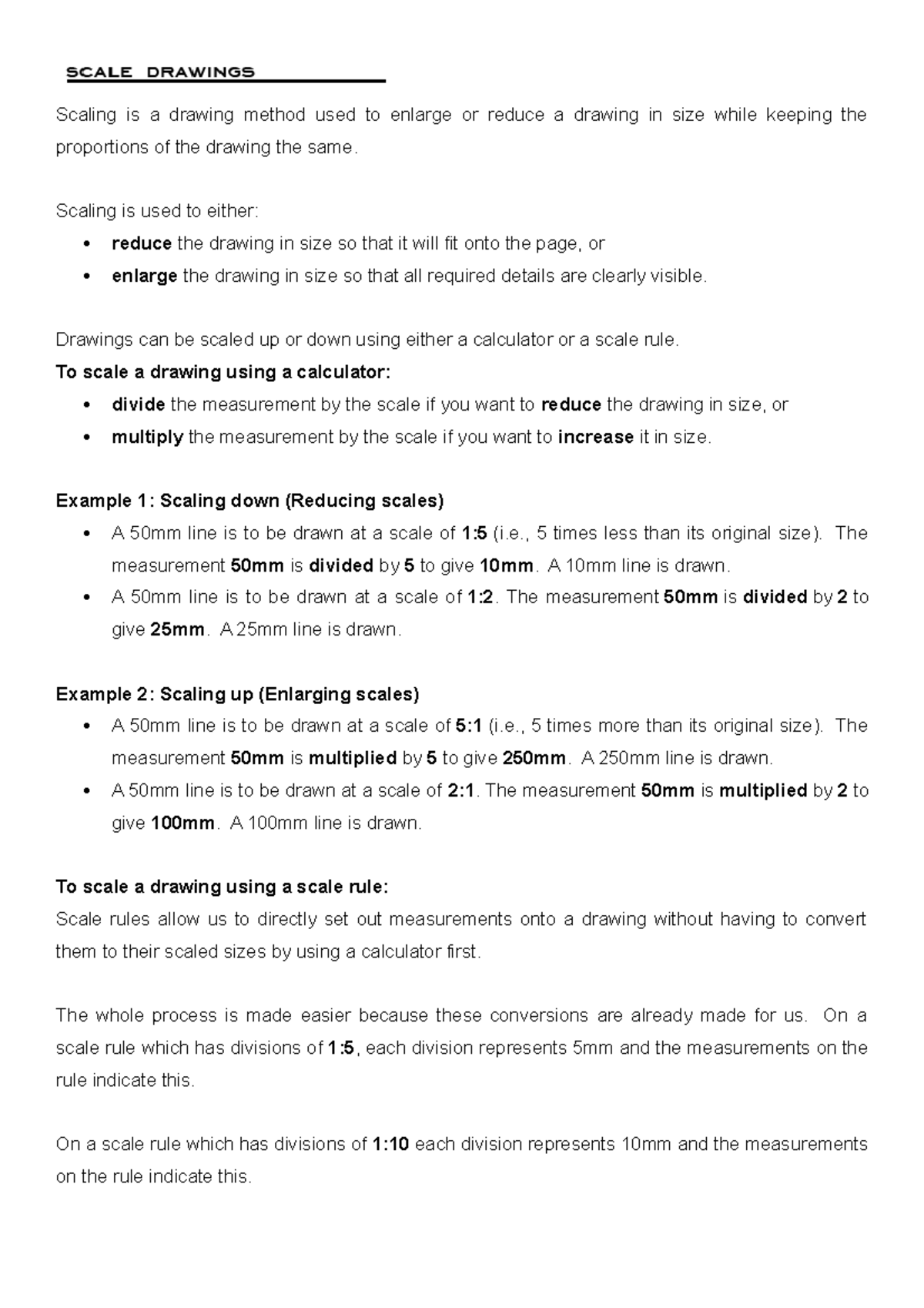 Scale Drawings - THIS MINI PDF CAN HELP GUIDE YOU ON HOW TO UNDERSTAND ...