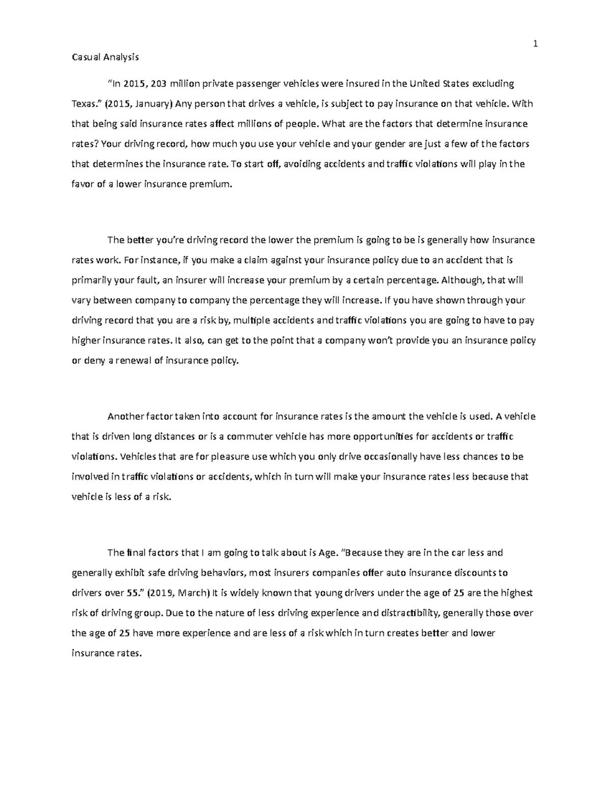 Casual Analysis 2021 - Grade: Pass - 1 Casual Analysis “In 2015, 203 ...