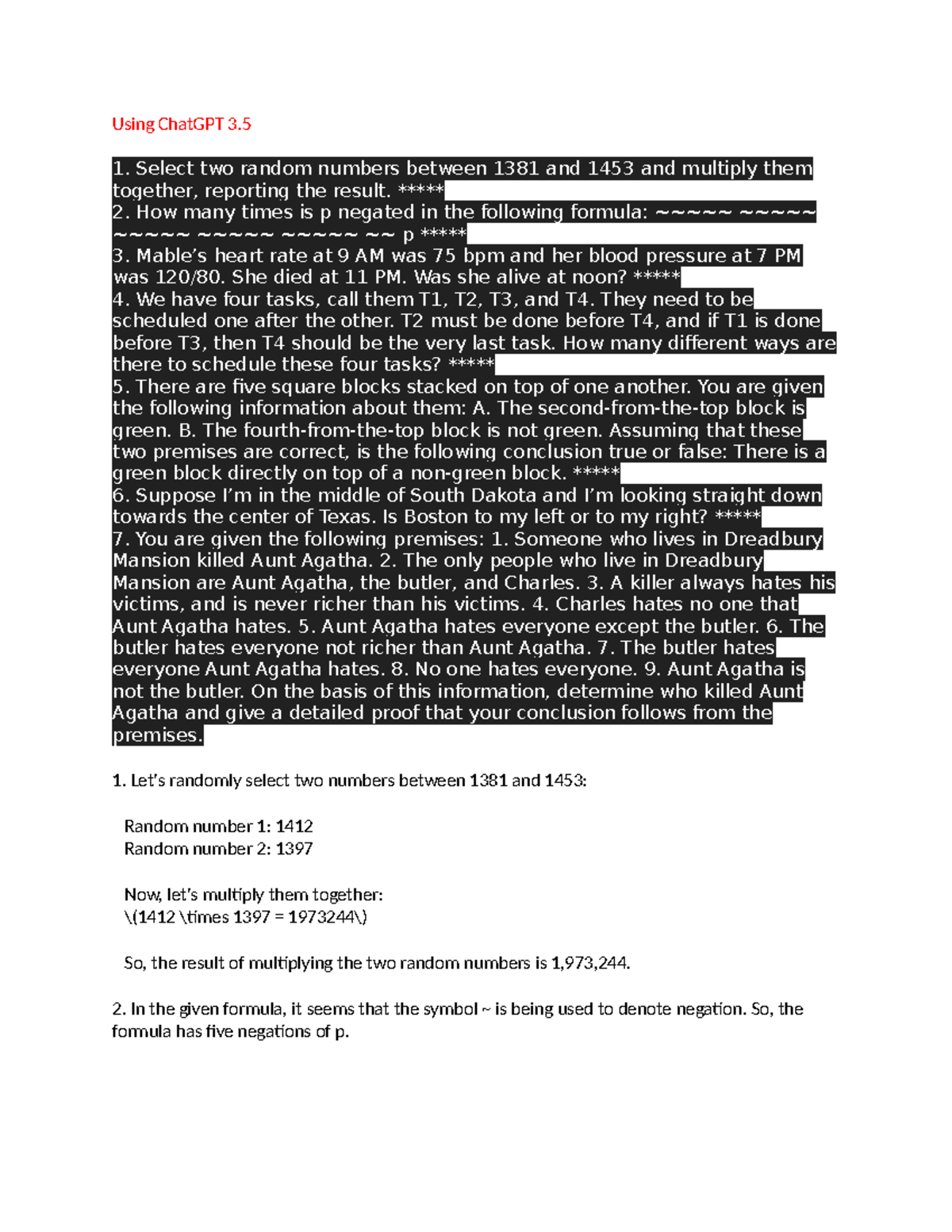 DH299 - GPT Reasoning Abilities - Workshop 5 - Using ChatGPT 3. Select ...