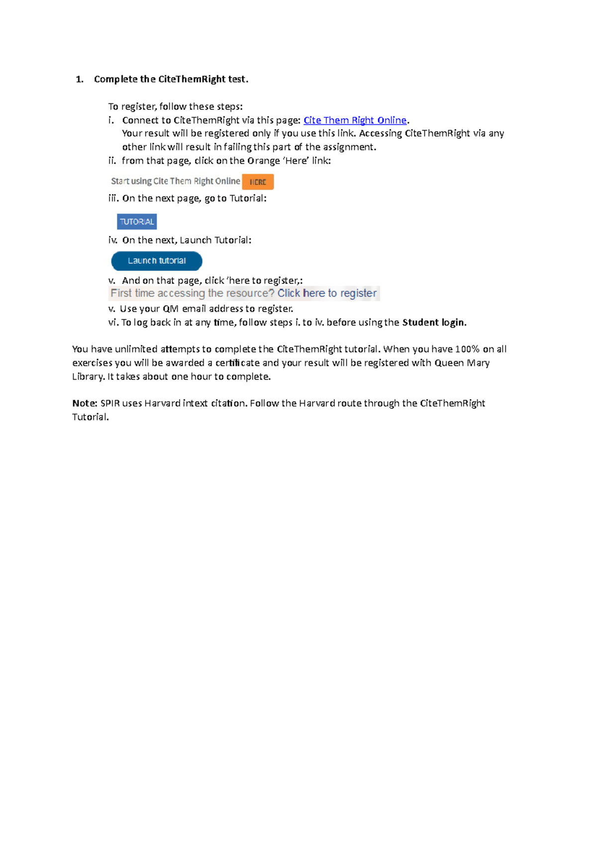 Cite Them Right test directions - Complete the CiteThemRight test. To ...