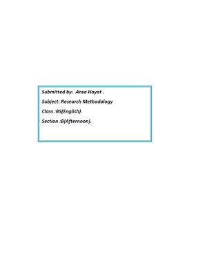 What is Research Methodology - RM-01SOM-Mar - Studocu