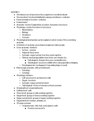 Anatomy Chapter 12 - notes - BSC 2086 - Studocu