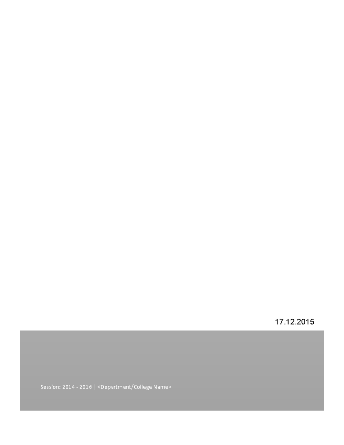 3. SRS Document Template - Session: 2014 - 2016 | Revision History - Studocu