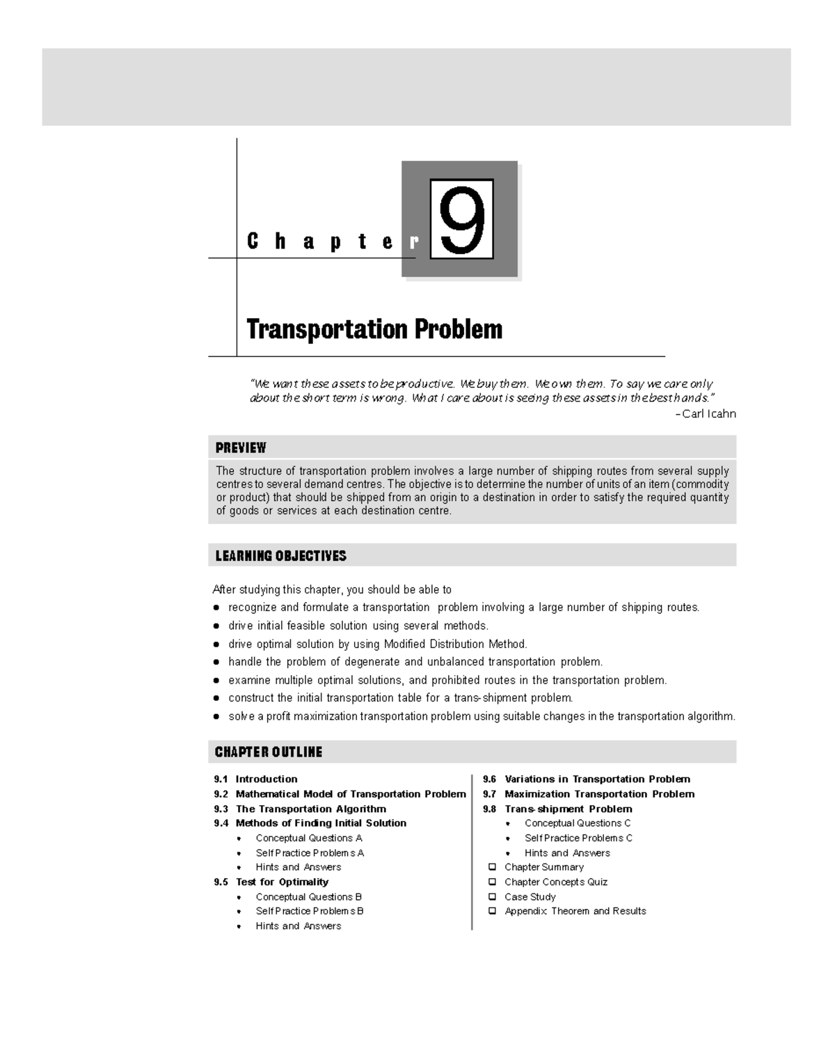 Transportation-Problem - PREVIEW Transportation Problem “We want these ...