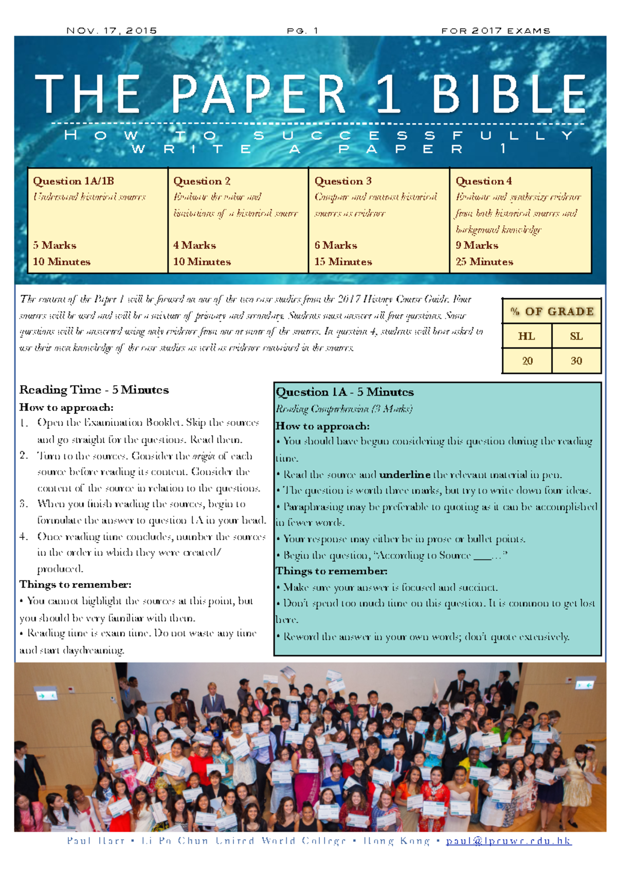 History IB - The Paper 1 Bible - N O v. 1 7 , 2 0 1 5 p g.! 1 f o r 2 0 ...