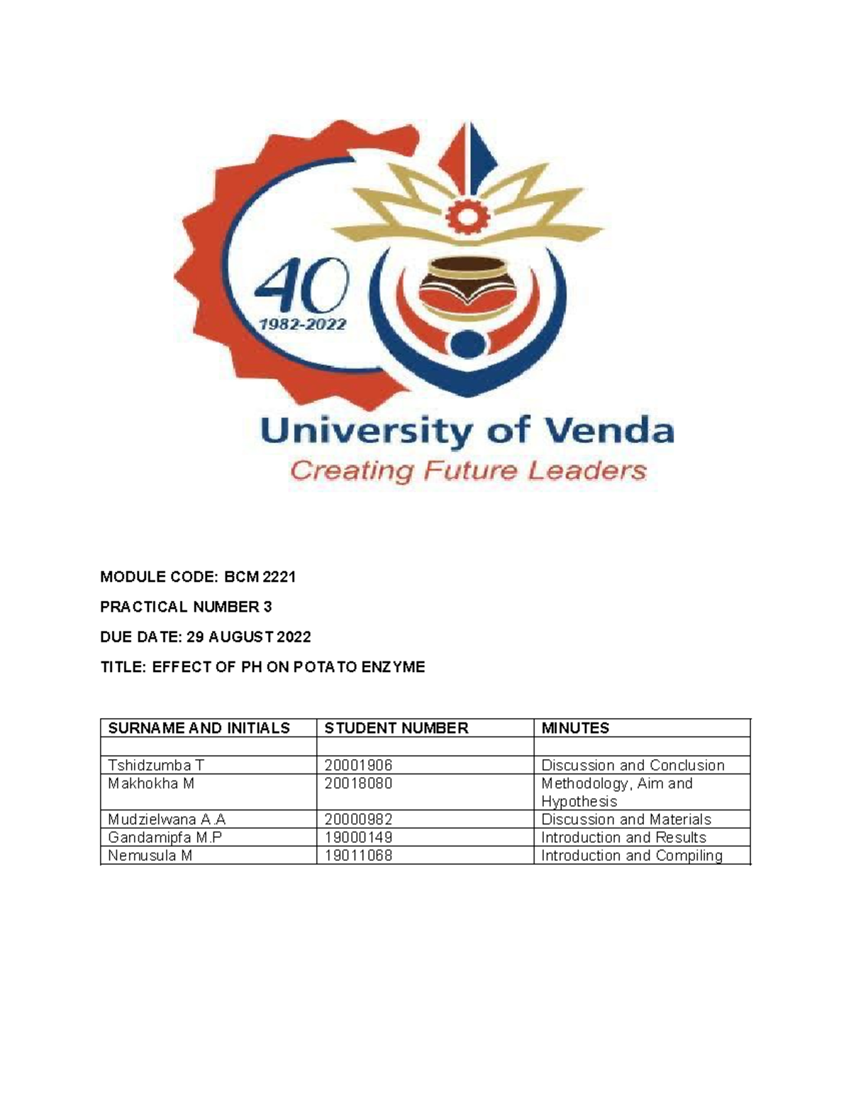 BCM 2221 3 copy - Summary Biochemistry - MODULE CODE: BCM 2221 ...