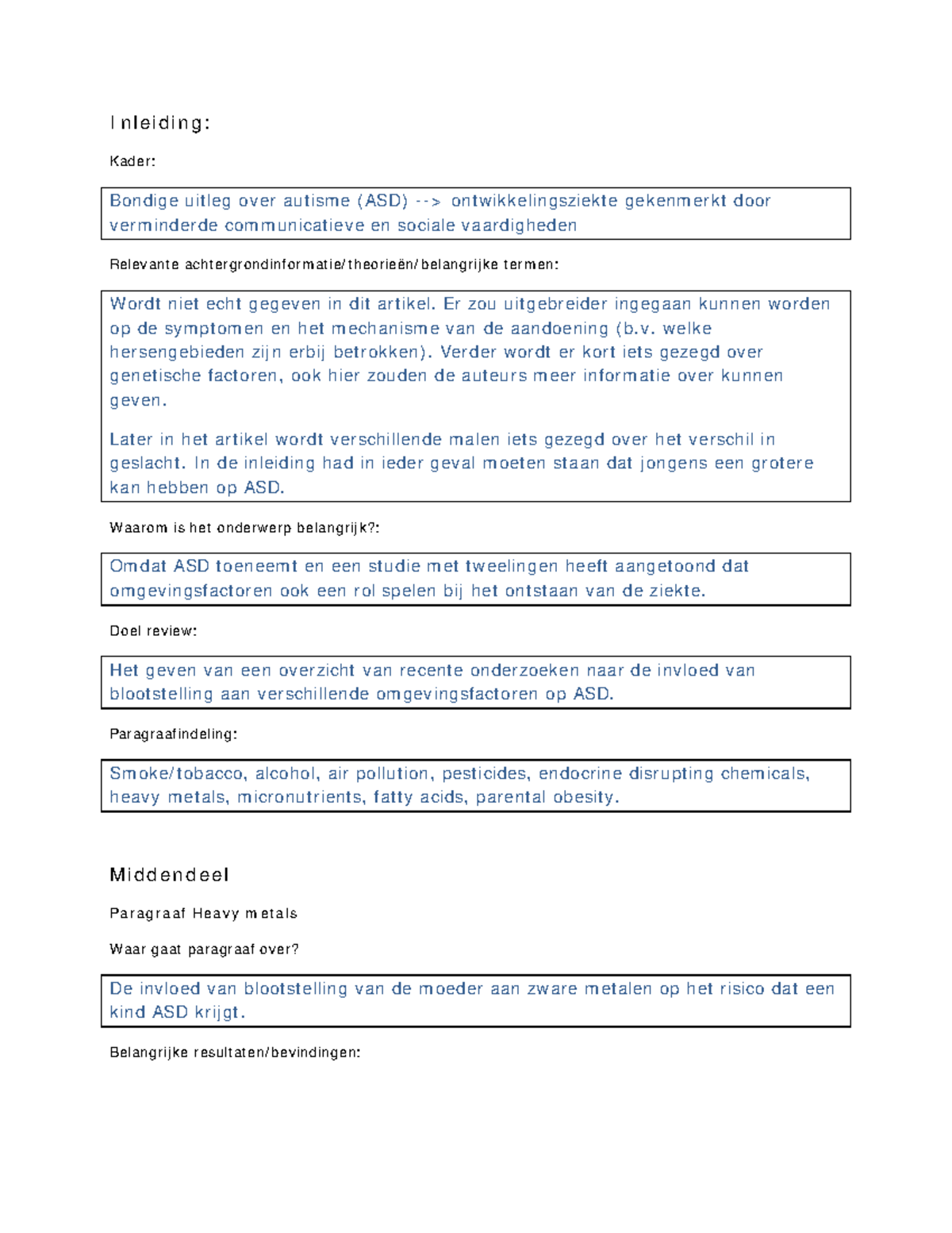 Uitwerking WC7 schrijfplan autisme - Academisch schrijven - UU ...