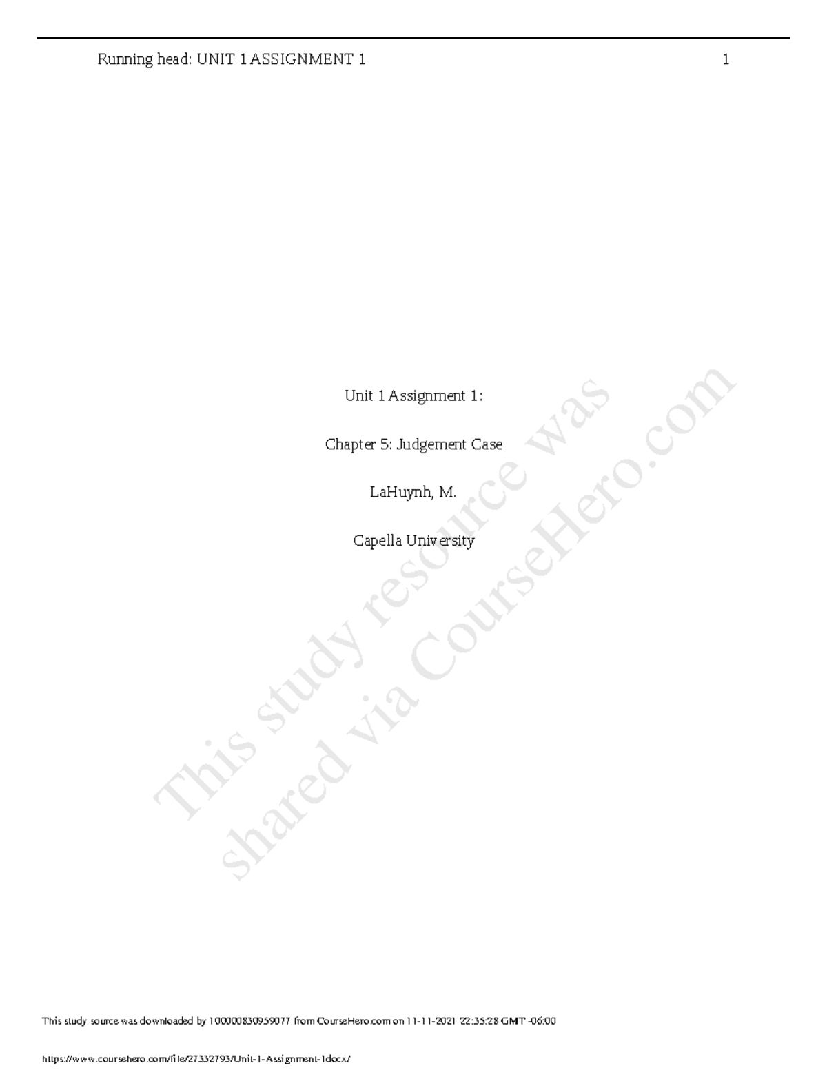 Unit 1 Assignment 1 - Hello each and everyone! I am a student who wants ...