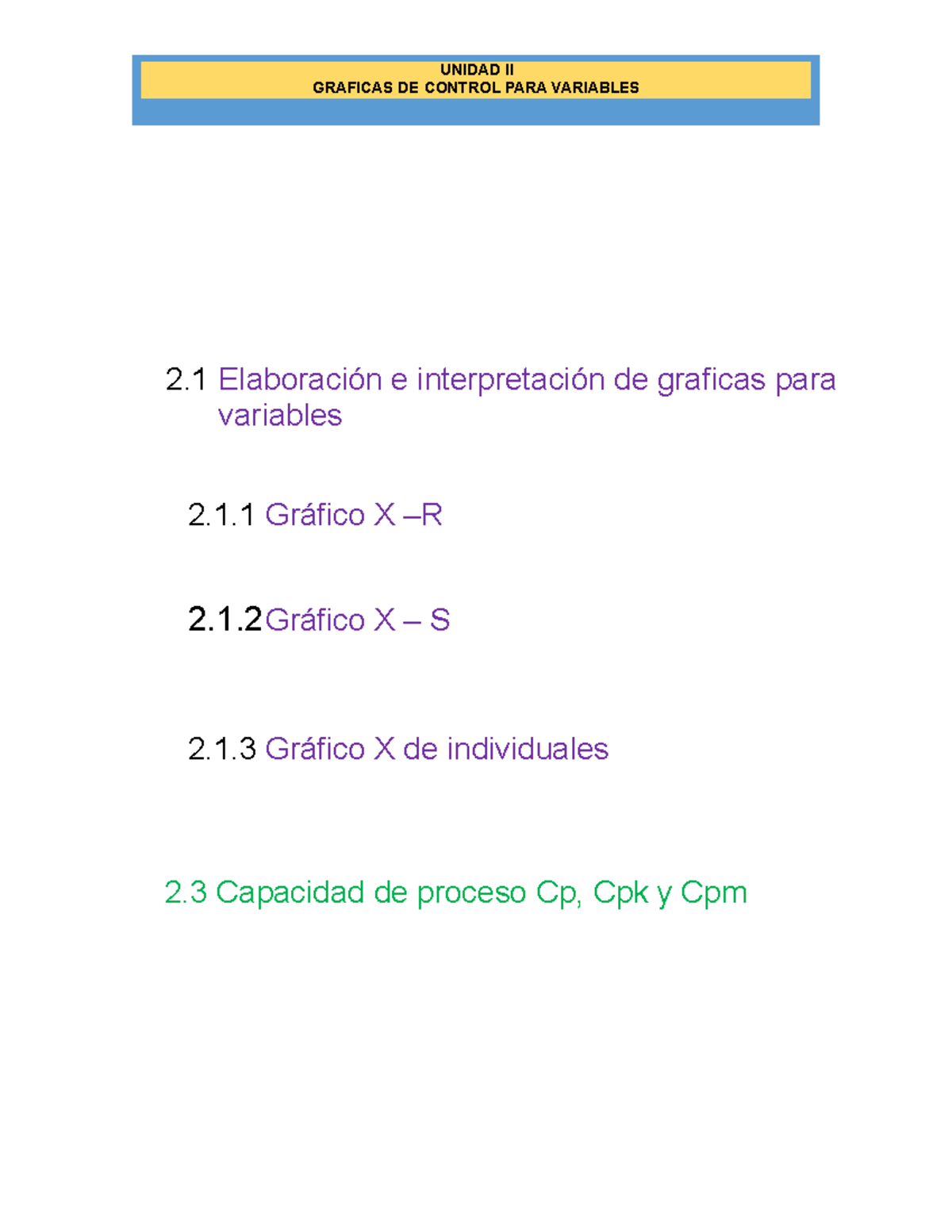 IG - Graficas DE Control - 2 Elaboración e interpretación de graficas ...