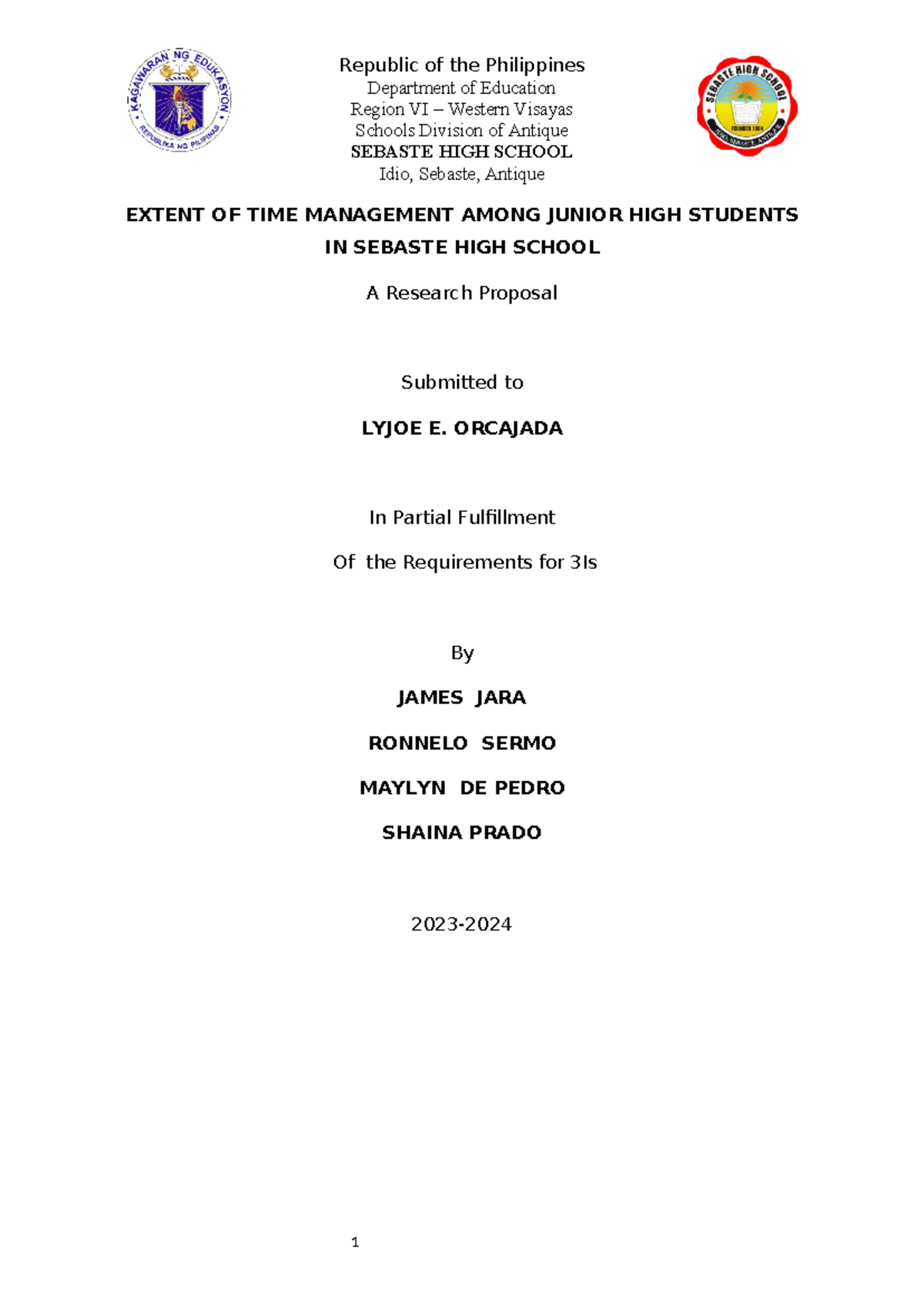 Shaina final research - Department of Education Region VI – Western ...