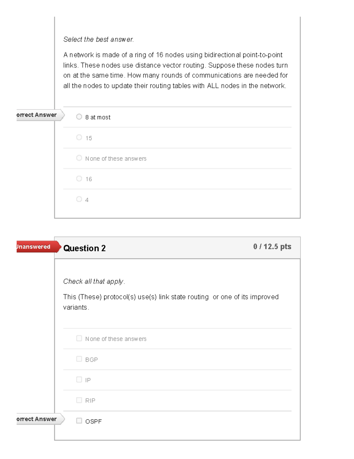 M6V3 - Routing protocols and identification practice - Select the best ...