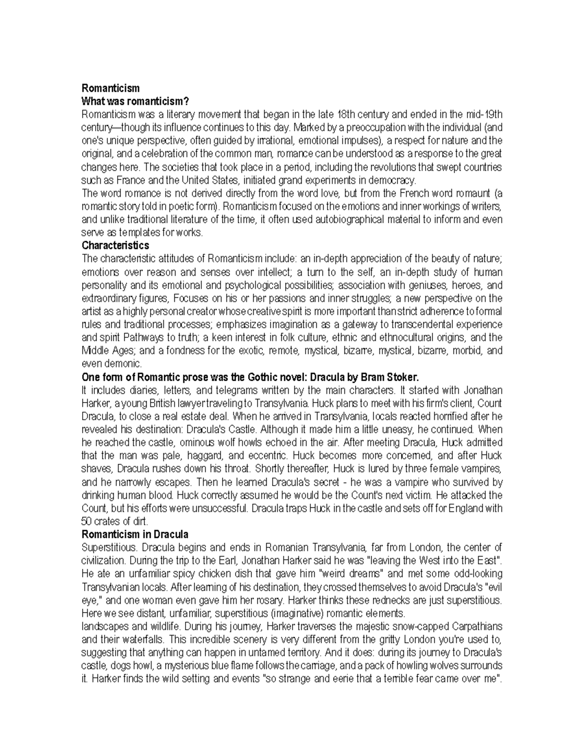 Evidence 2 guw - hdjslsna - Romanticism What was romanticism ...