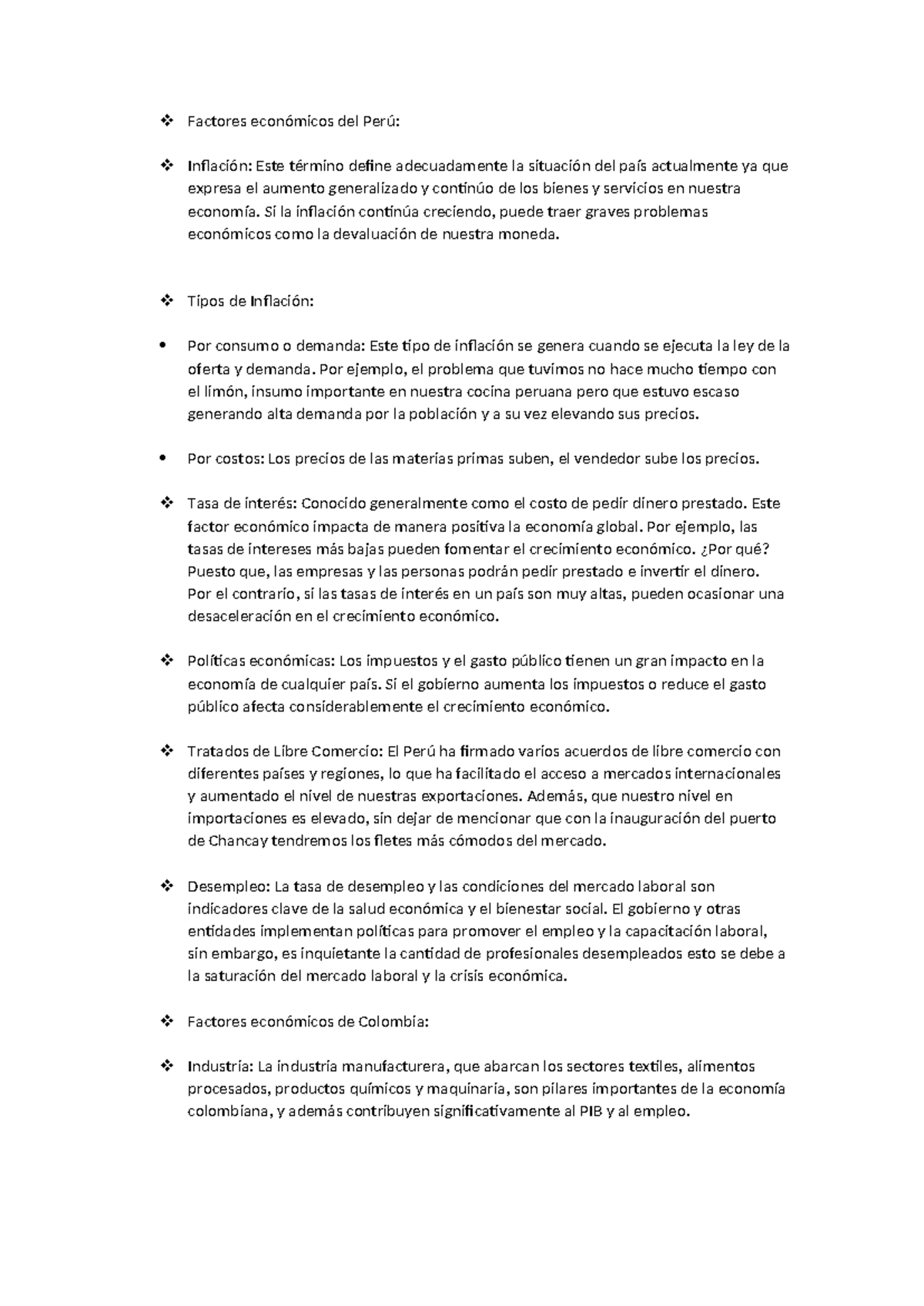 Factores económicos del Perú - Factores económicos del Perú: Inflación ...