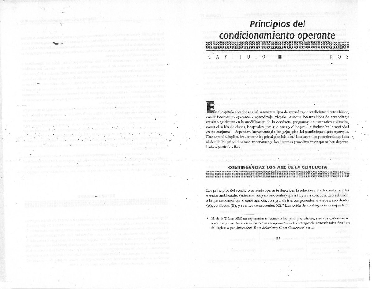Lectura 1- Prinipios del Condicionamiento Operante Cap - Principios del ...